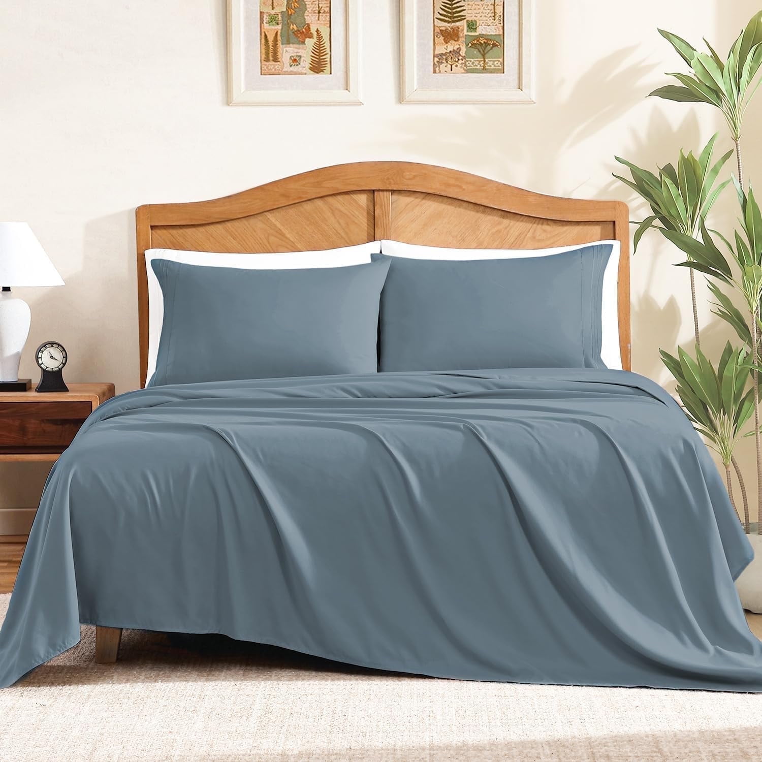 ClevaHome Sheet Set Twin Size, 3-Piece Bedding, Lightweight & Super ...