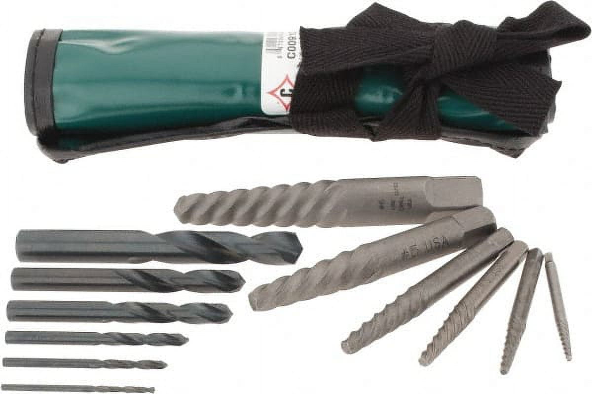 Cleveland 12 Piece Spiral Flute Screw Extractor & Drill Set Screw Range ...