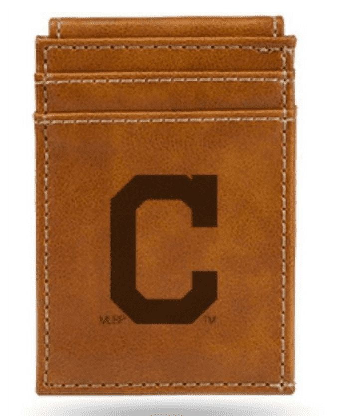 Cleveland Baseball Indians Laser Engraved Brown Front Pocket Wallet ...