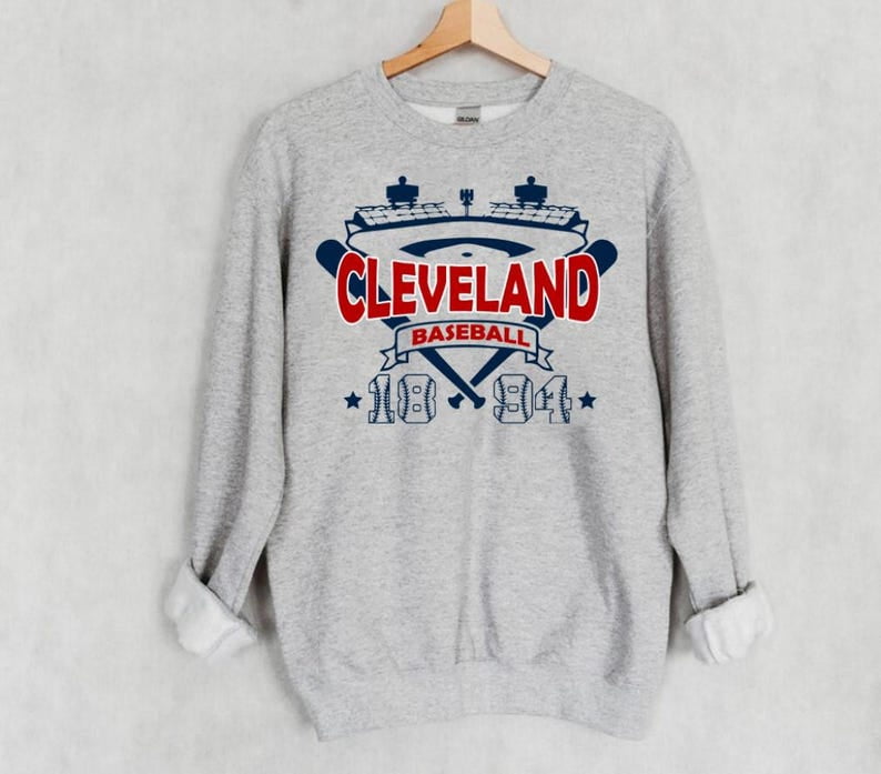 Cleveland Baseball Vintage Stadium With Est Number 1894 Sweatshirt ...