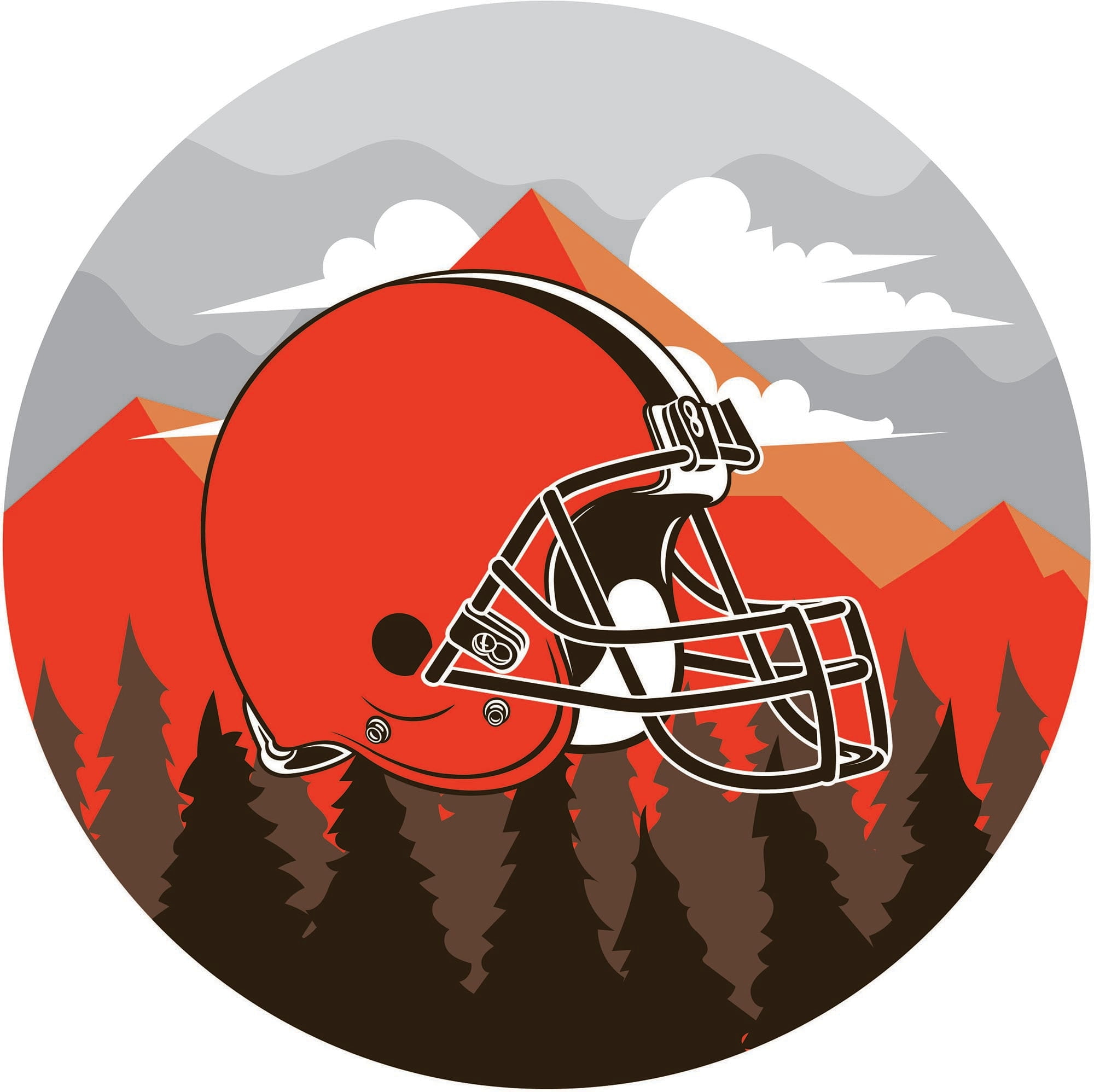 Cleveland Browns 12" Landscape Circle Sign - Walmart.com