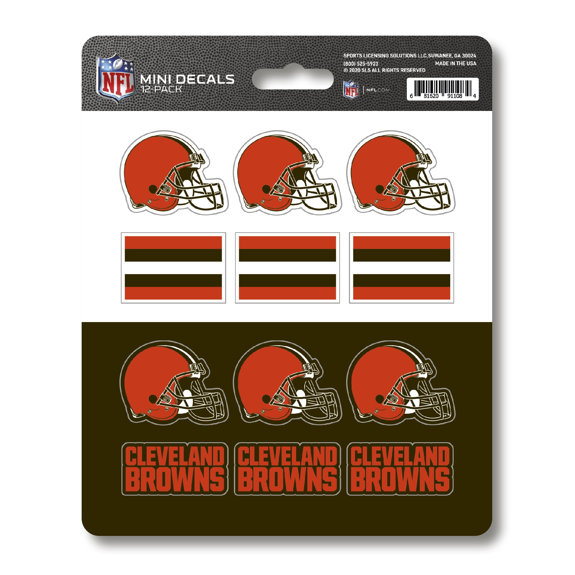 Cleveland Browns Decal Set Mini 12 Pack - Walmart.com