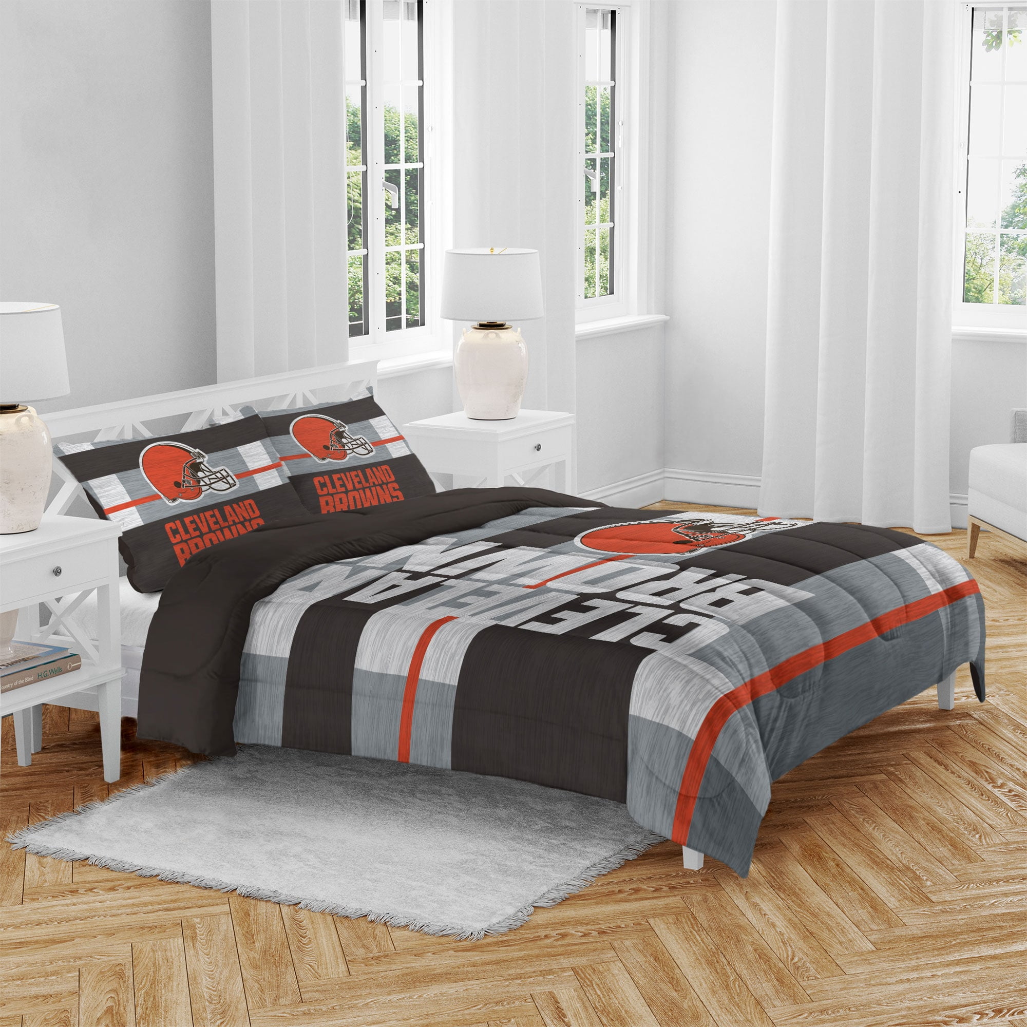 Cleveland Browns Heathered Stripe 3-Piece Full/Queen Bed Set - Walmart.com