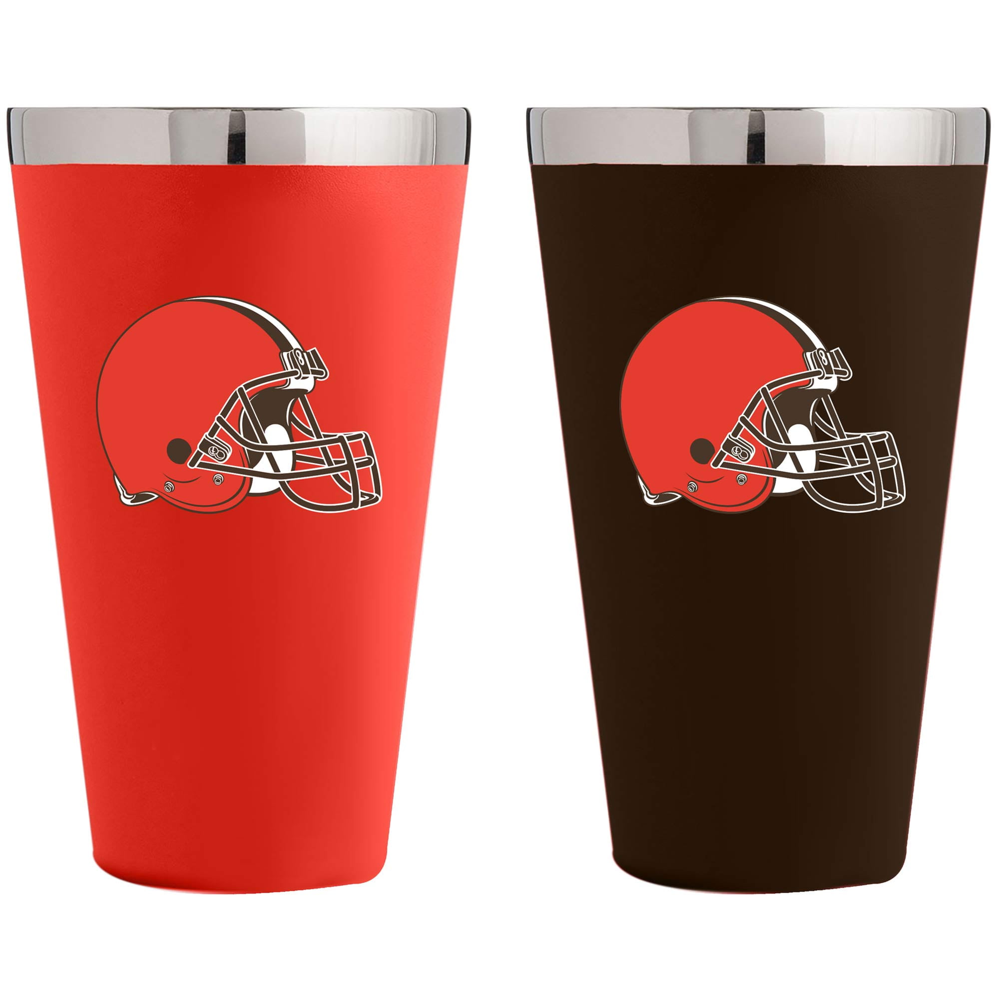 Cleveland Browns Team Color 2-Pack 16oz. Pint Glass Set - Walmart.com