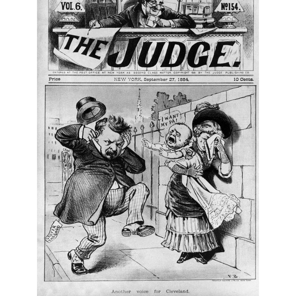 Cleveland Cartoon 1884. Nfront Page Of 'The Judge ' 27 September 1884 ...