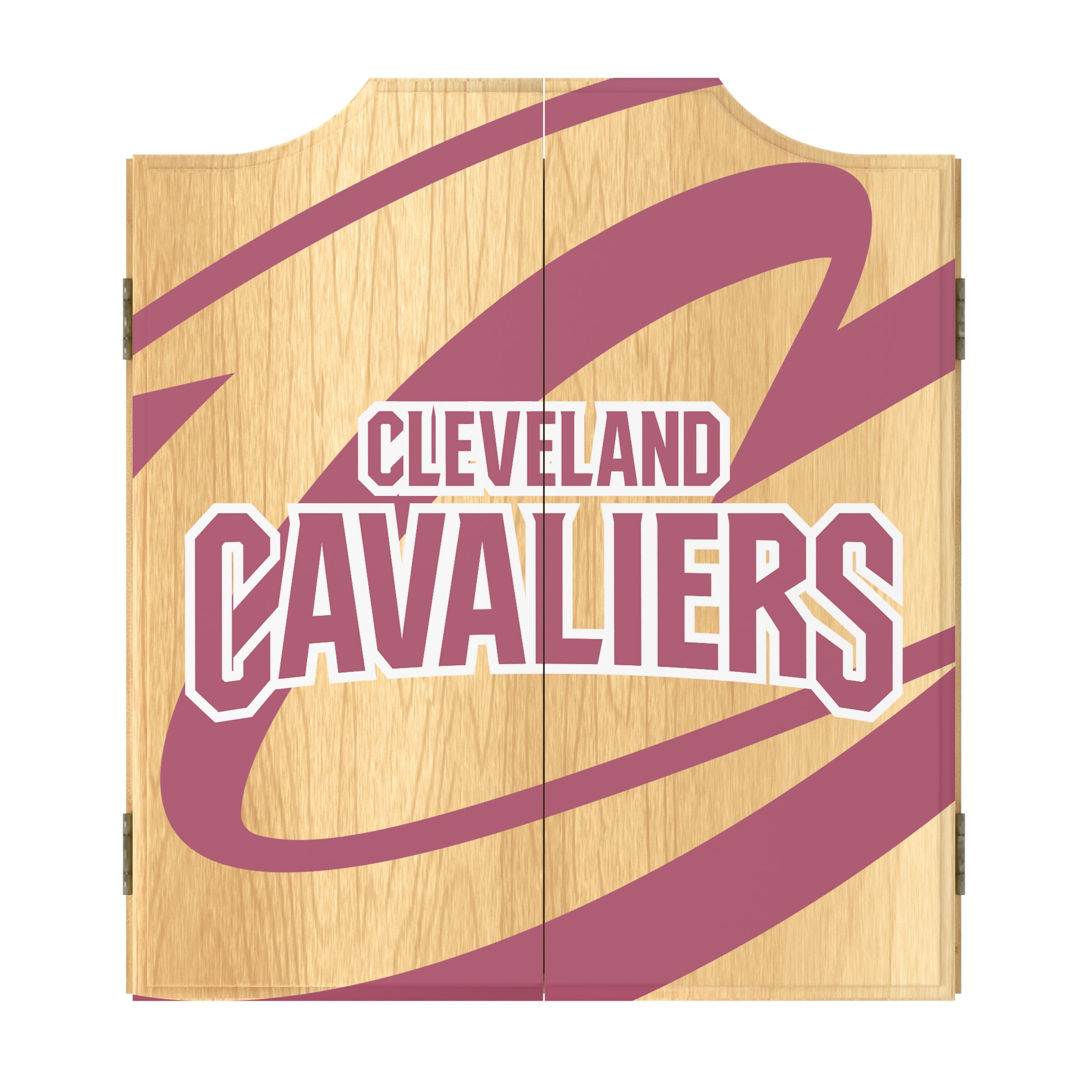Cleveland Cavaliers Fade Dart Board Cabinet Set with 6 Steel Tip Darts ...