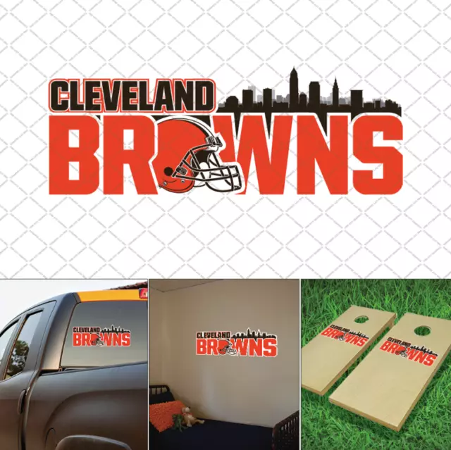 Cleveland Cleveland Football Team Sticker Decal Skyline Car Truck ...
