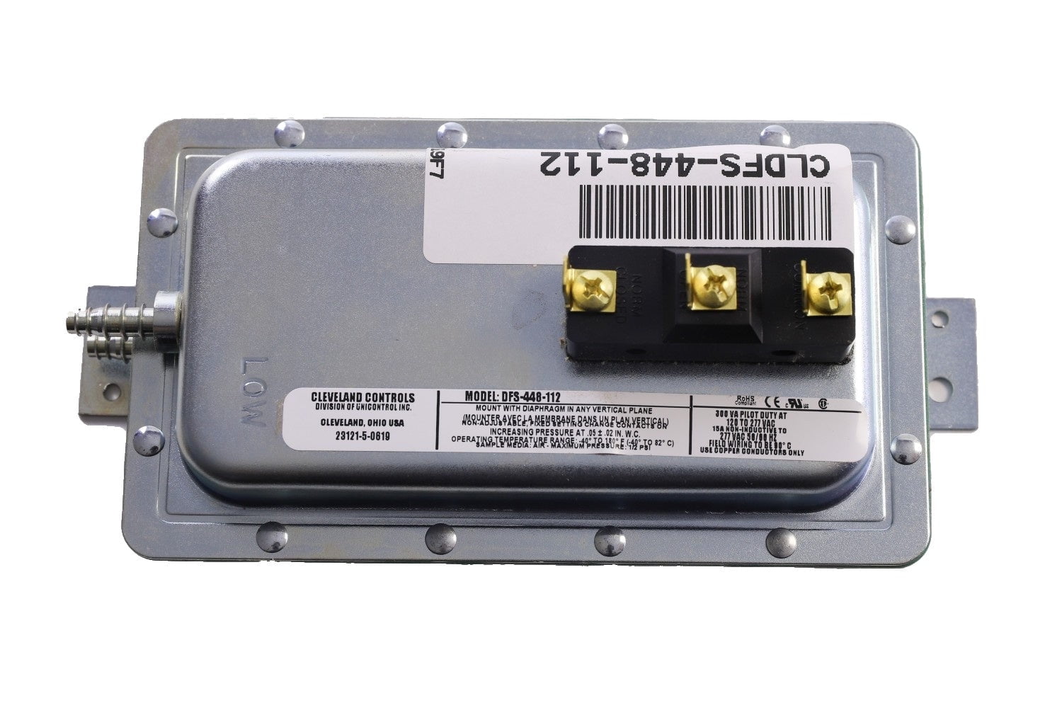Cleveland Controls DFS-448-112 Clevel and Controls Air Flow Switch Pos ...