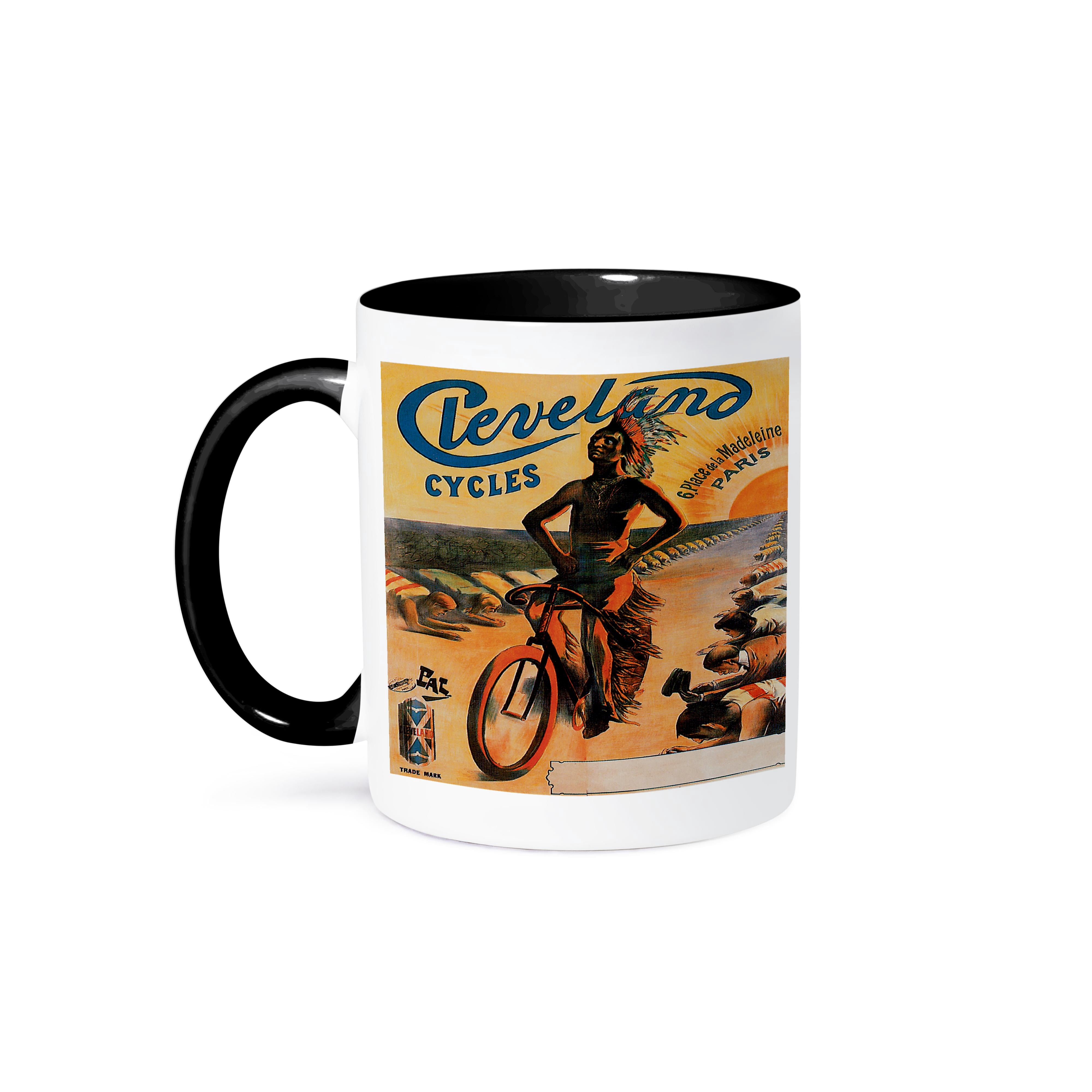 3dRose, Cleveland Cycles With Indian riding a Bicycles Paris France ...