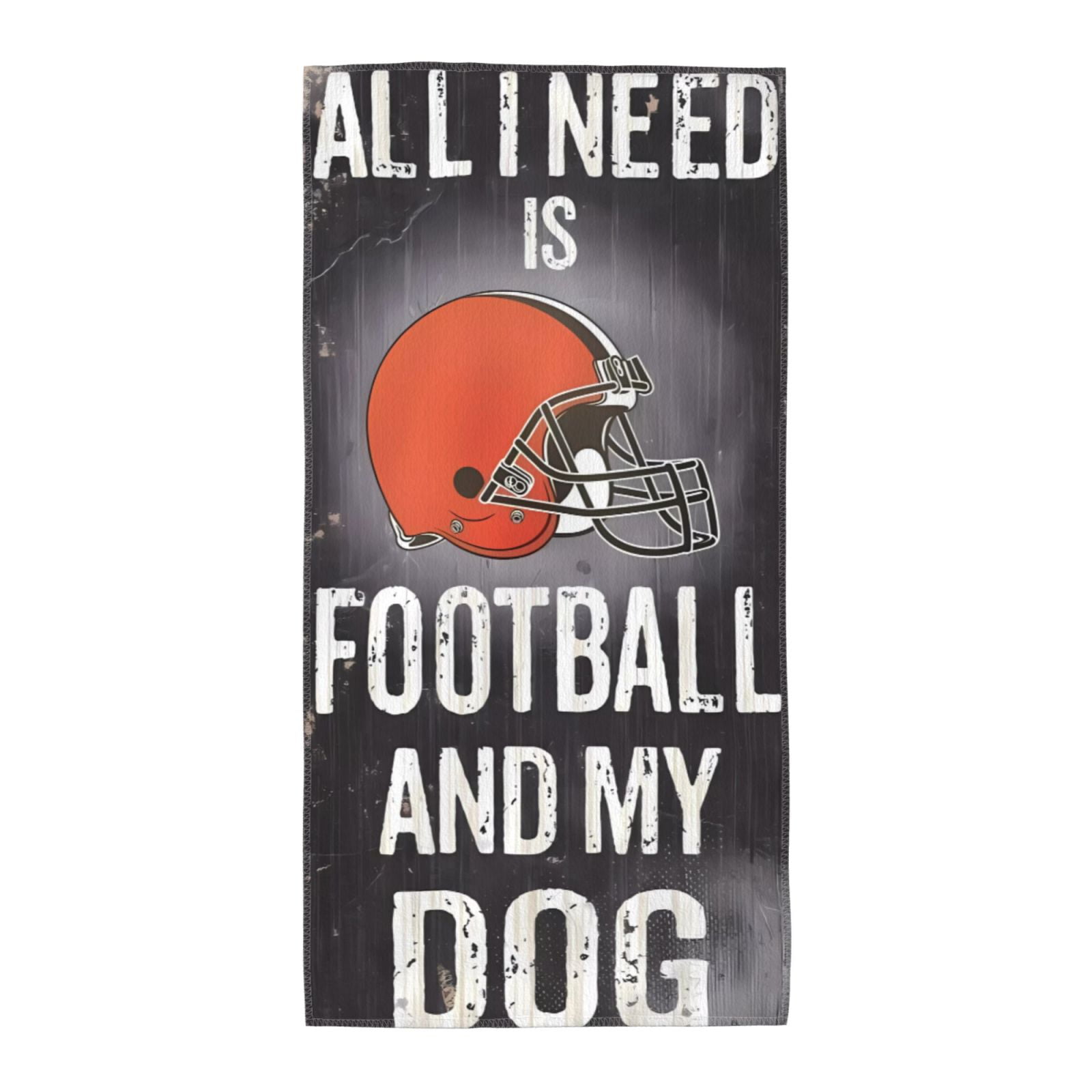 Cleveland Football Print Beach Towel | Ultra-Soft & Quick-Dry Polyester ...