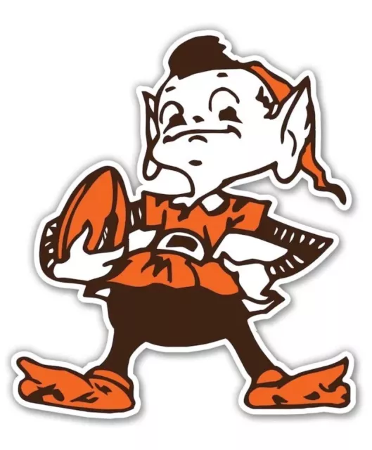Cleveland Football Team Brownie The Elf Old Sticker Baseball Sticker ...