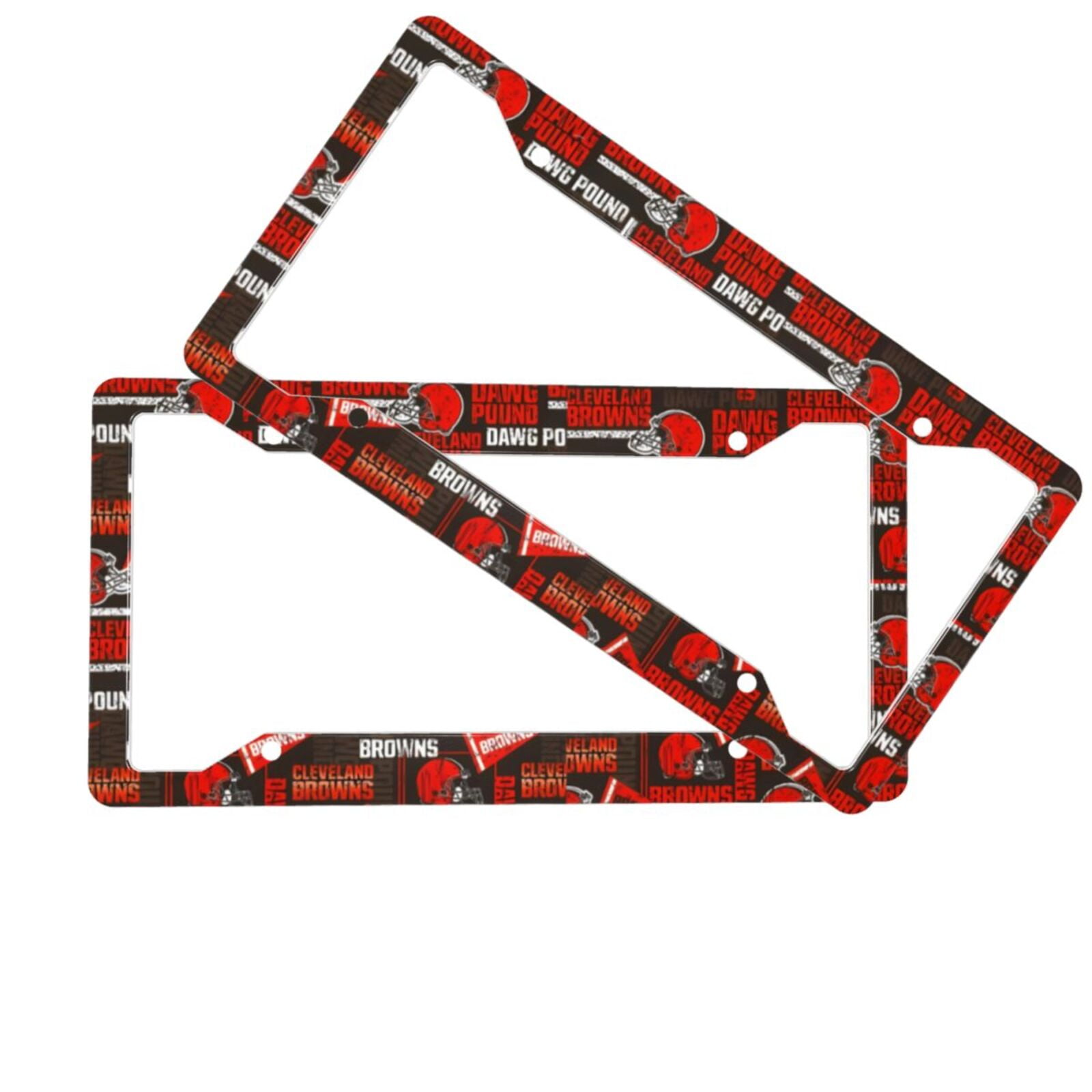 Cleveland Football Team Four-Hole License Plate Frame (One Pair ...