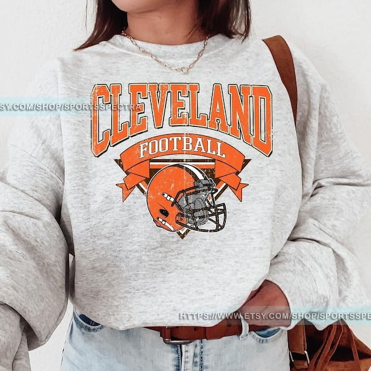 Cleveland Football Vintage Swea , Retro Cleveland Brown Football Shirt ...