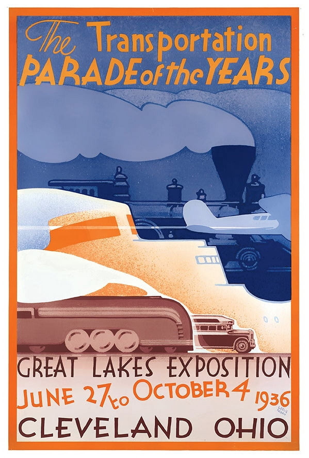 Cleveland - Great Lakes Exposition 1936 - Vintage Travel Poster ...