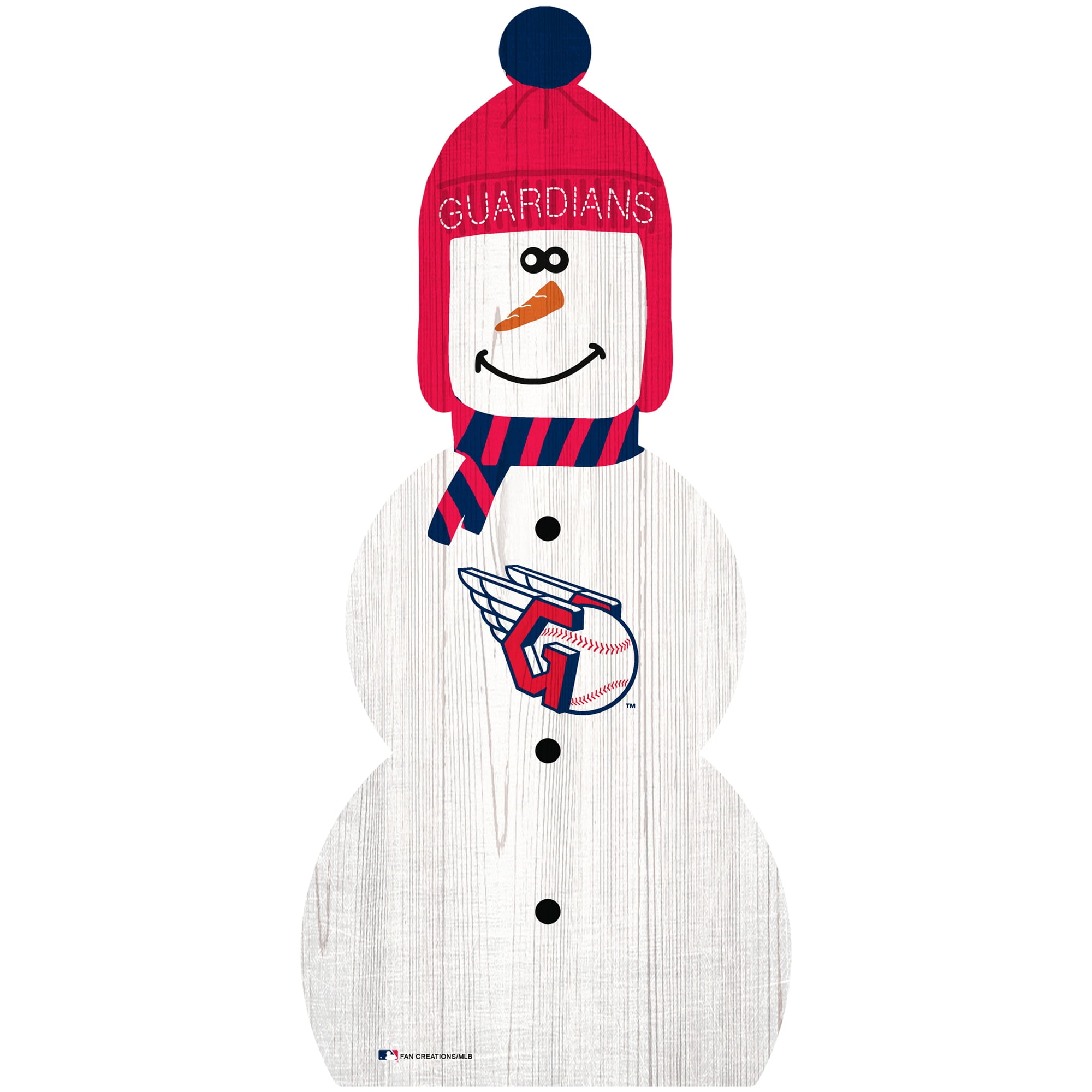 Cleveland Guardians 31'' Snowman Leaner - Walmart.com