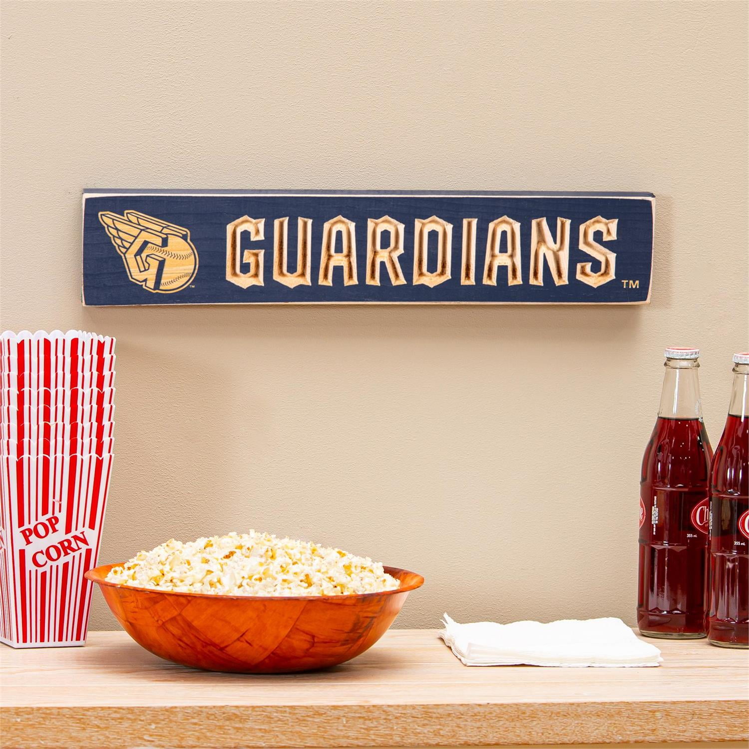 Cleveland Guardians Engraved Wood Sign, 3.5" x 18" - Walmart.com