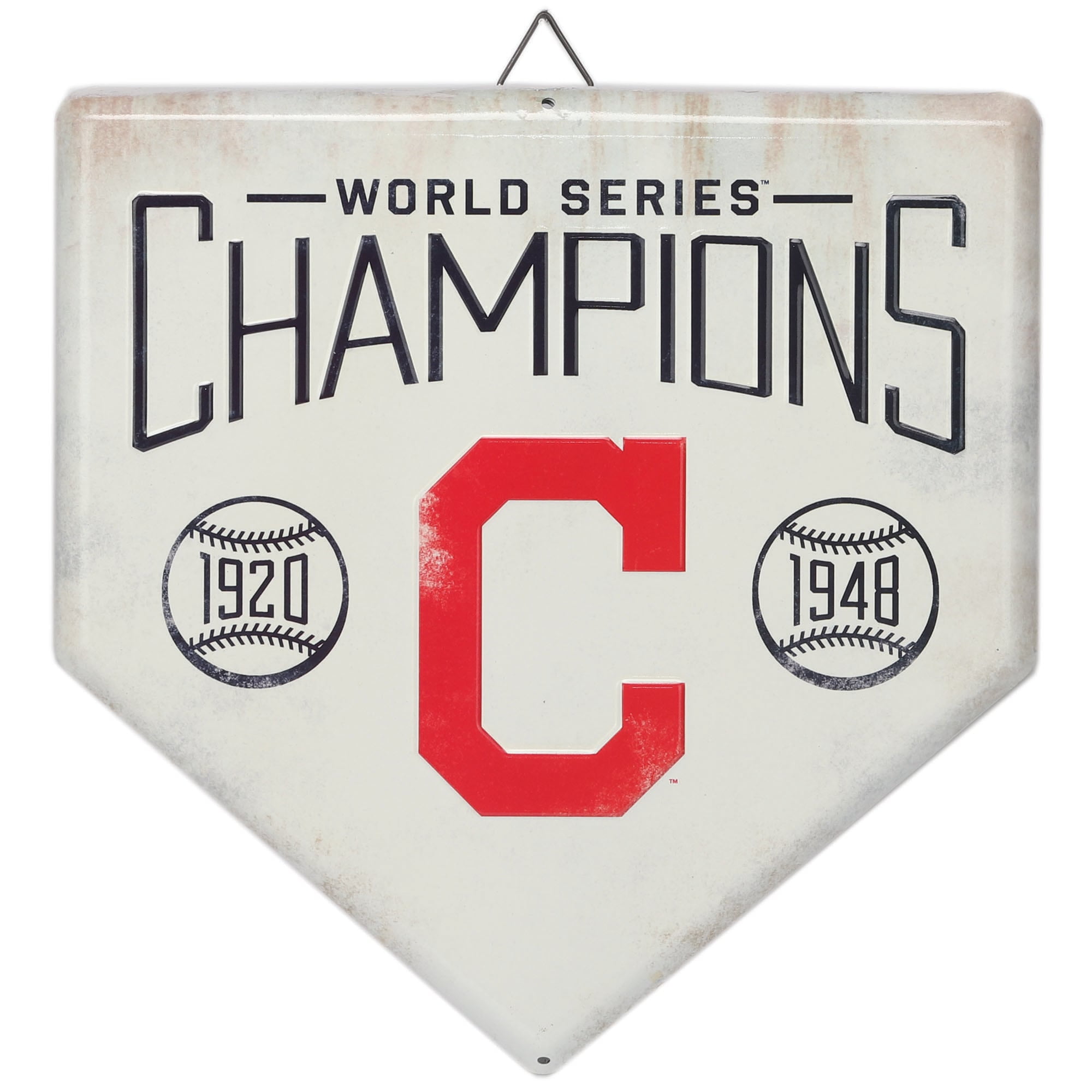 Cleveland Indians 12" x 12" World Series Home Plate Metal Sign ...