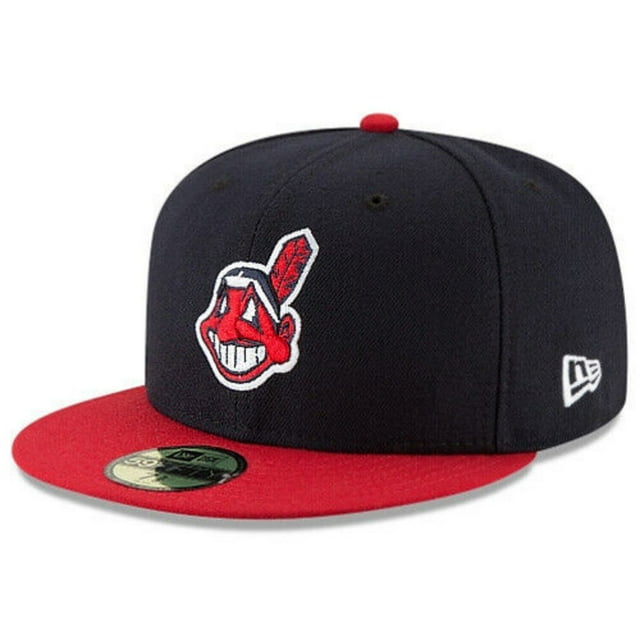 Cleveland - Indians Navy/Red Men's Fitted Baseball Cap - Walmart.com