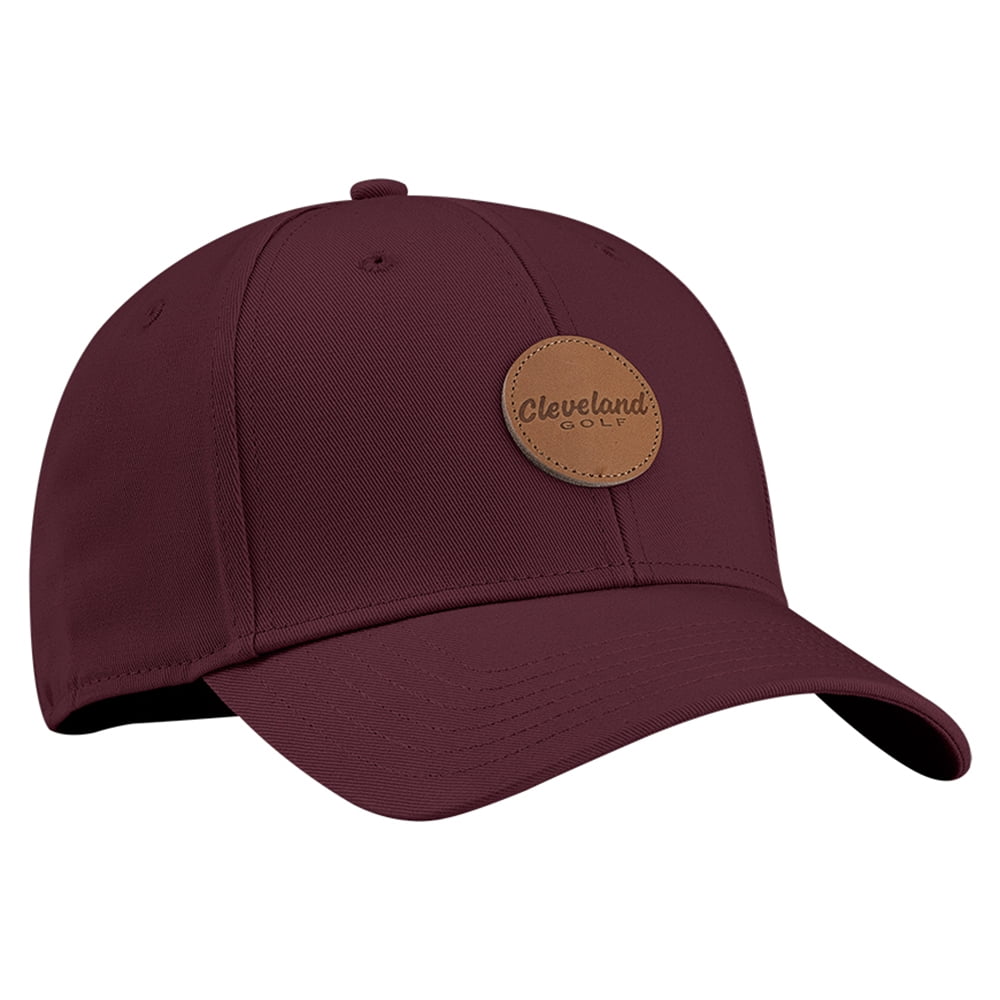 Cleveland Golf Leather Patch Adjustable Hat, Maroon - - Walmart.com
