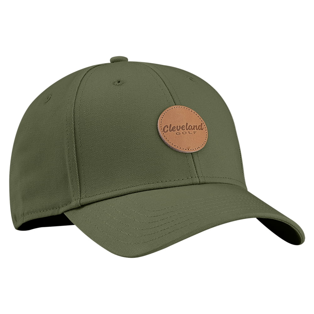 Cleveland Golf Leather Patch Adjustable Hat, Olive - - Walmart.com