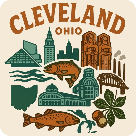Cleveland Ohio Keepsakes Souvenir Vinyl Sticker – Destination Travel ...