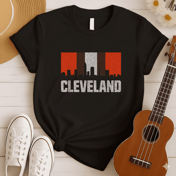 Cleveland Ohio Skyline Graphic Home State Pride Retro Souvenir Unisex T ...