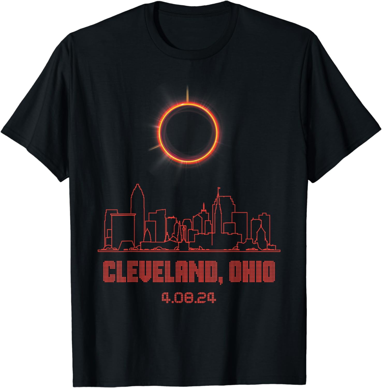 Cleveland Ohio Total Solar Eclipse April 08 2024 T-Shirt - Walmart.com