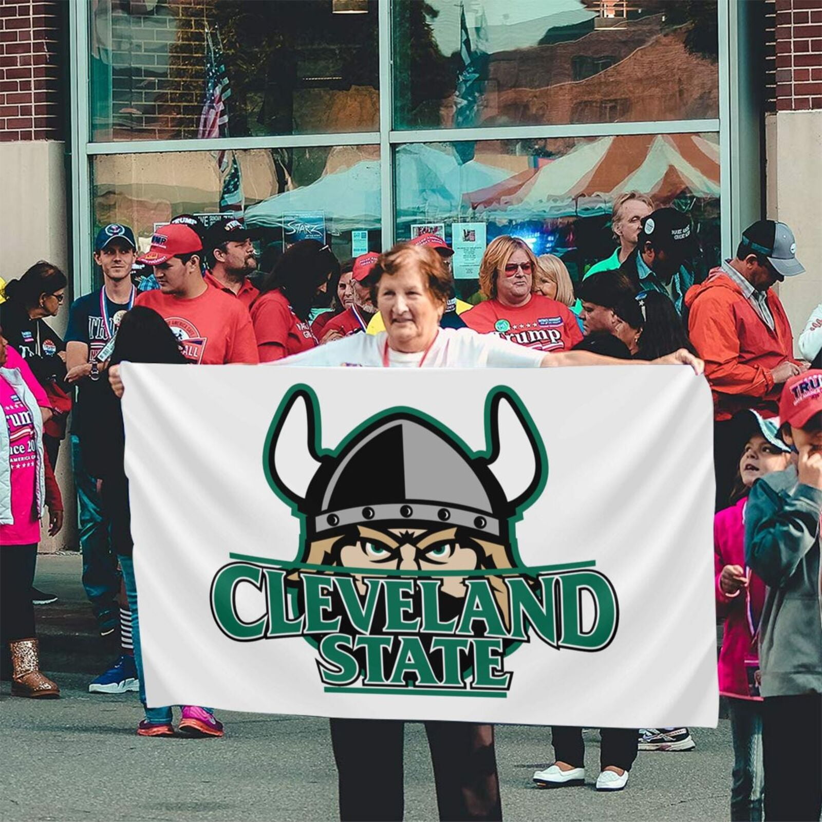 Cleveland State University Logo Flag 3x5 FT Holiday Banner Garden Yard ...