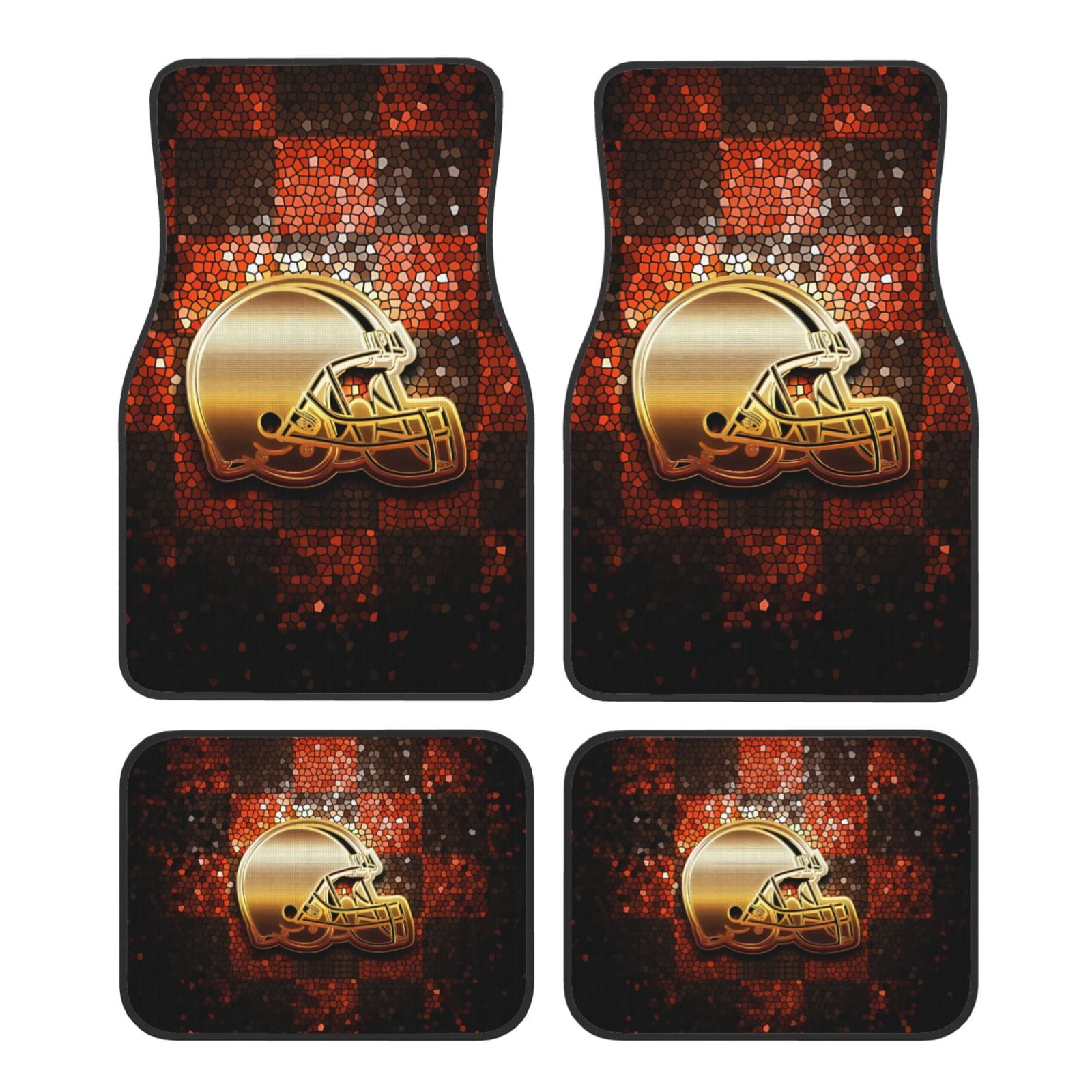 Cleveland Team Car Mats Four-Piece Set, Crystal Velvet Car Anti-Fouling Dust-proof Floor Mats ...