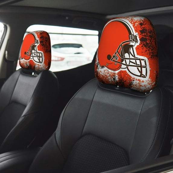 Cleveland Team Easy To Install Car Headrest Cover 2 Pcs Baseball Fan ...