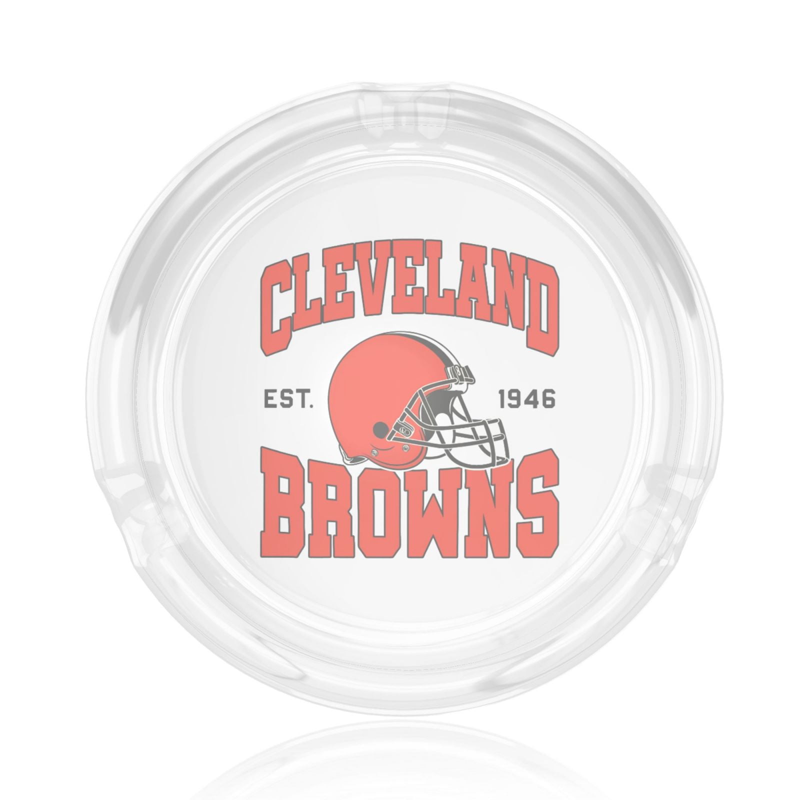 Cleveland Team Round Glass Ashtray, Customized With Baseball Theme ...