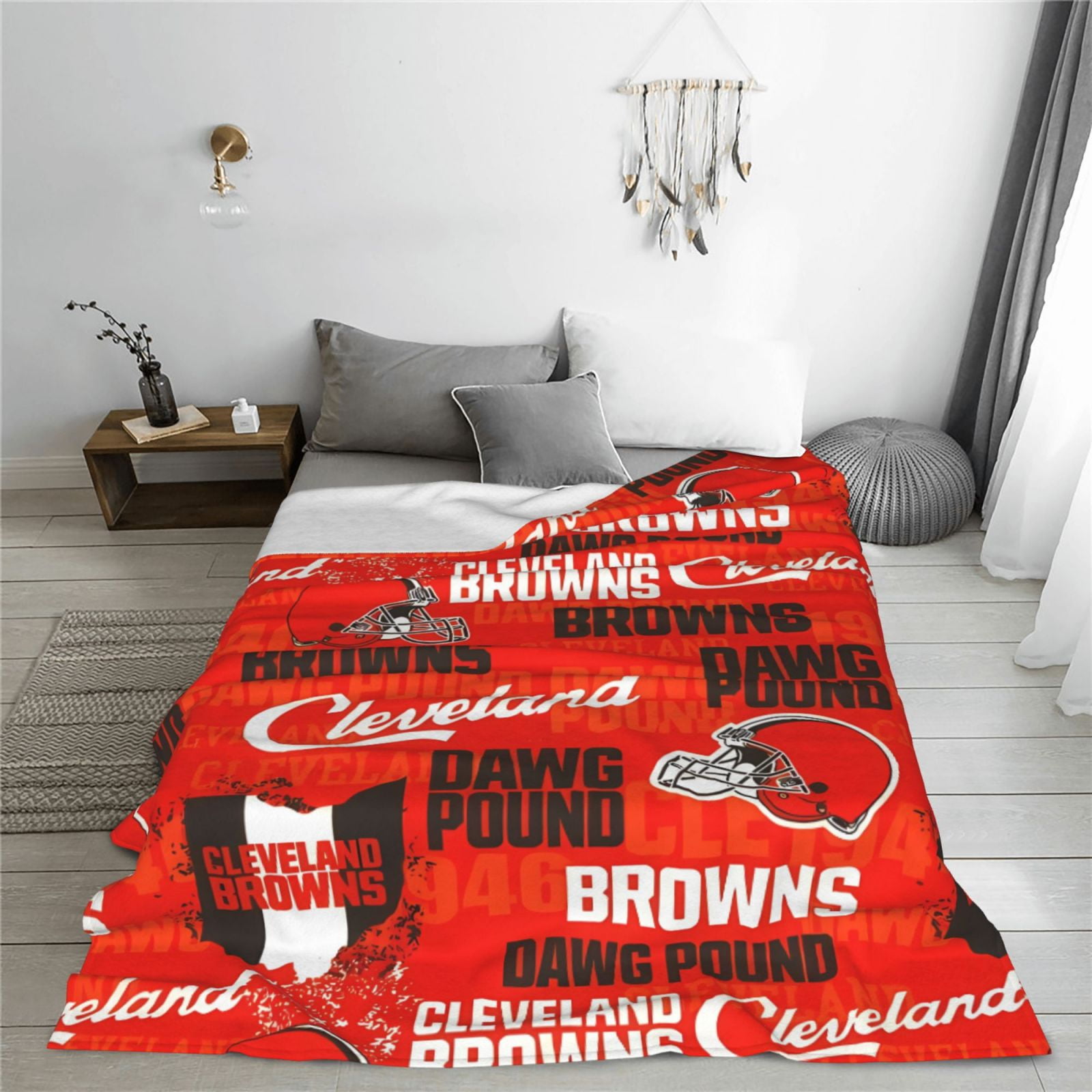 Cleveland Ultra-Soft Fleece Blanket Suitable for Sofa Bed, Office, Four ...