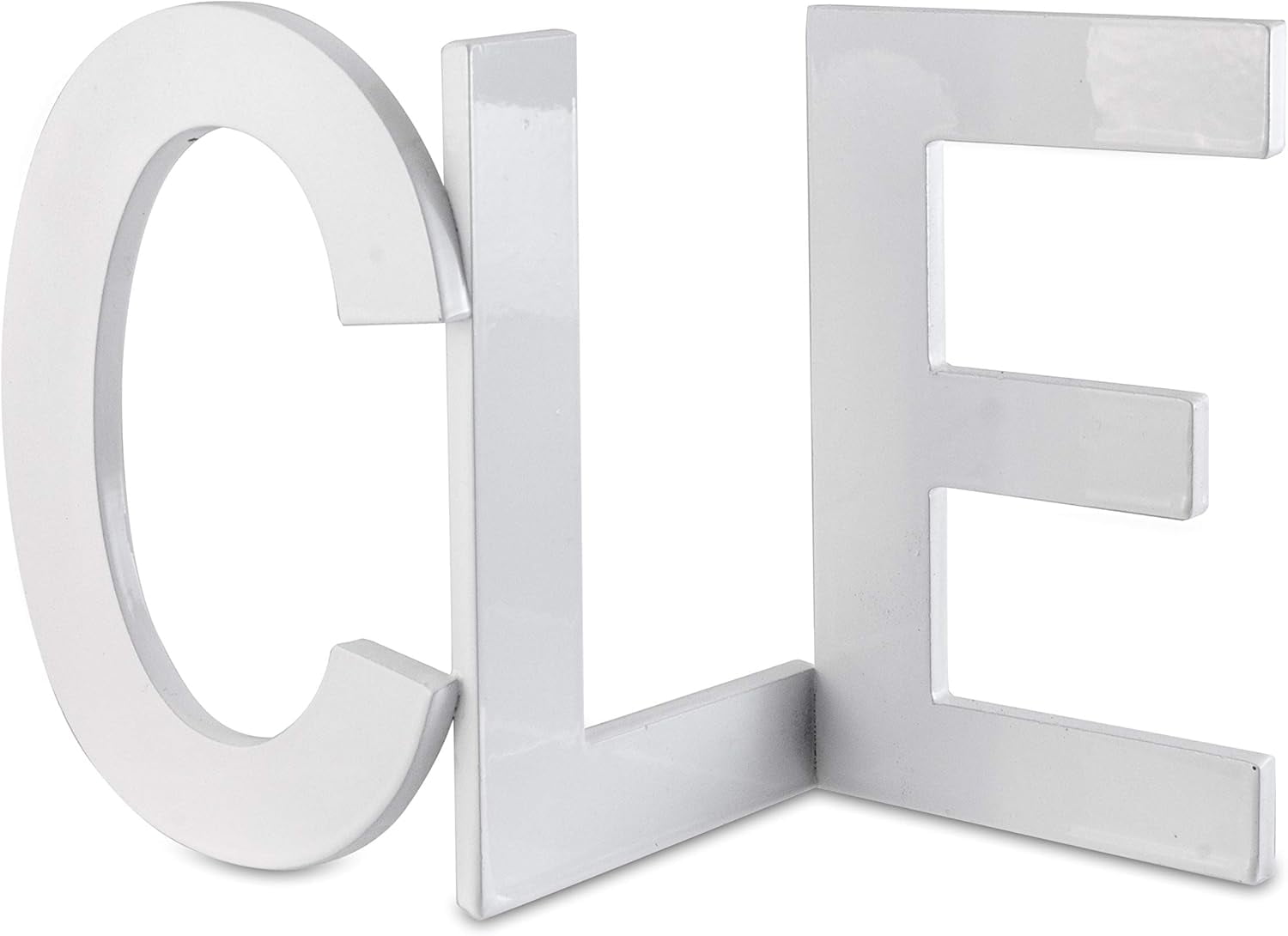Cleveland Word Art Letter Sign - CLE Tri-Sign - Metal Industrial Home ...