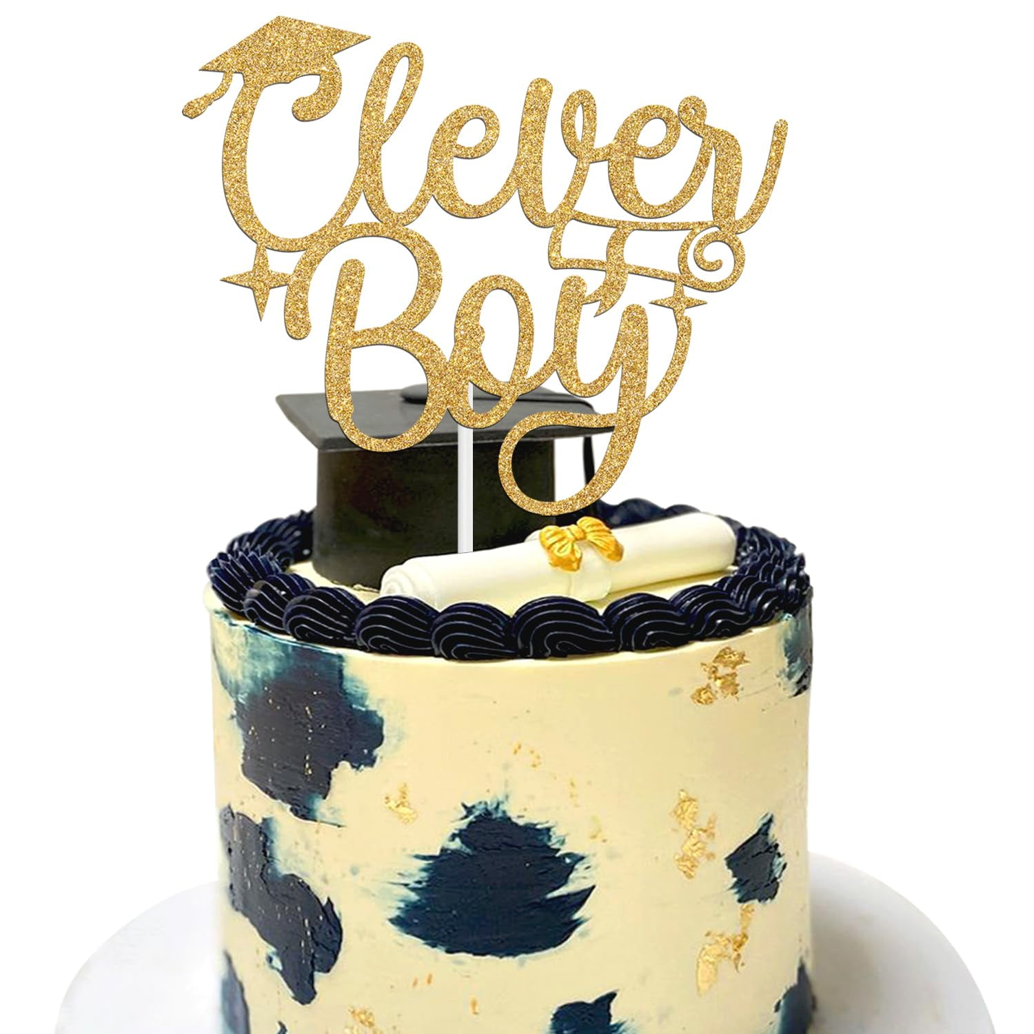 Clever Boy Cake Topper, Class of BSL1 2025 Graduation Decorations ...