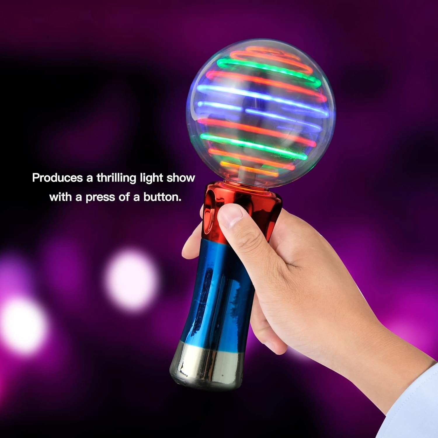 Clever Clovers Light Up Magic Wand Toy for Kids - Spinning and Flashing ...