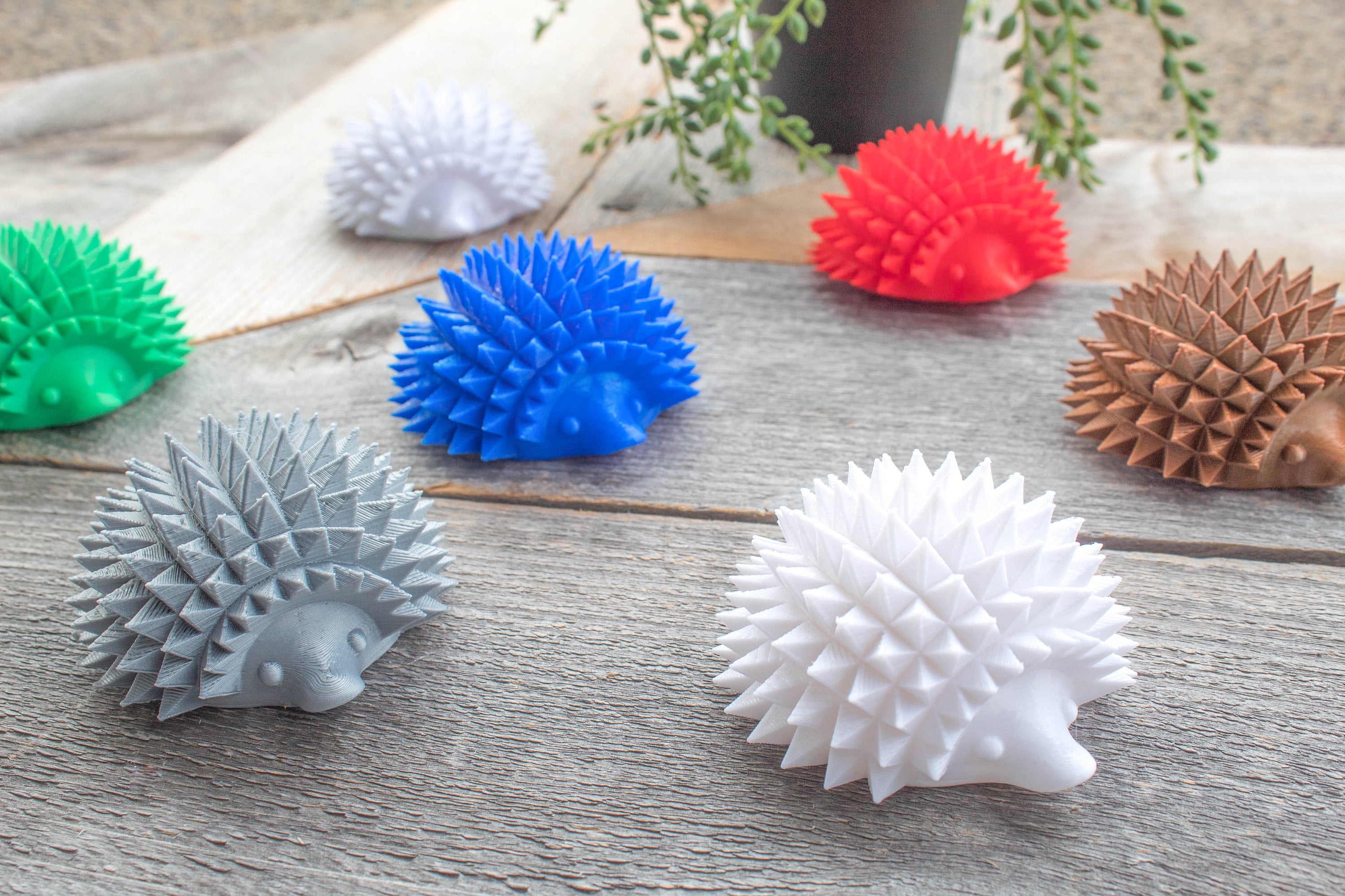 Clever Contraption Cute Hedgehog Figurine – Brown Mini Desk Companion & Shelf Accent, 2.5" Eco ...