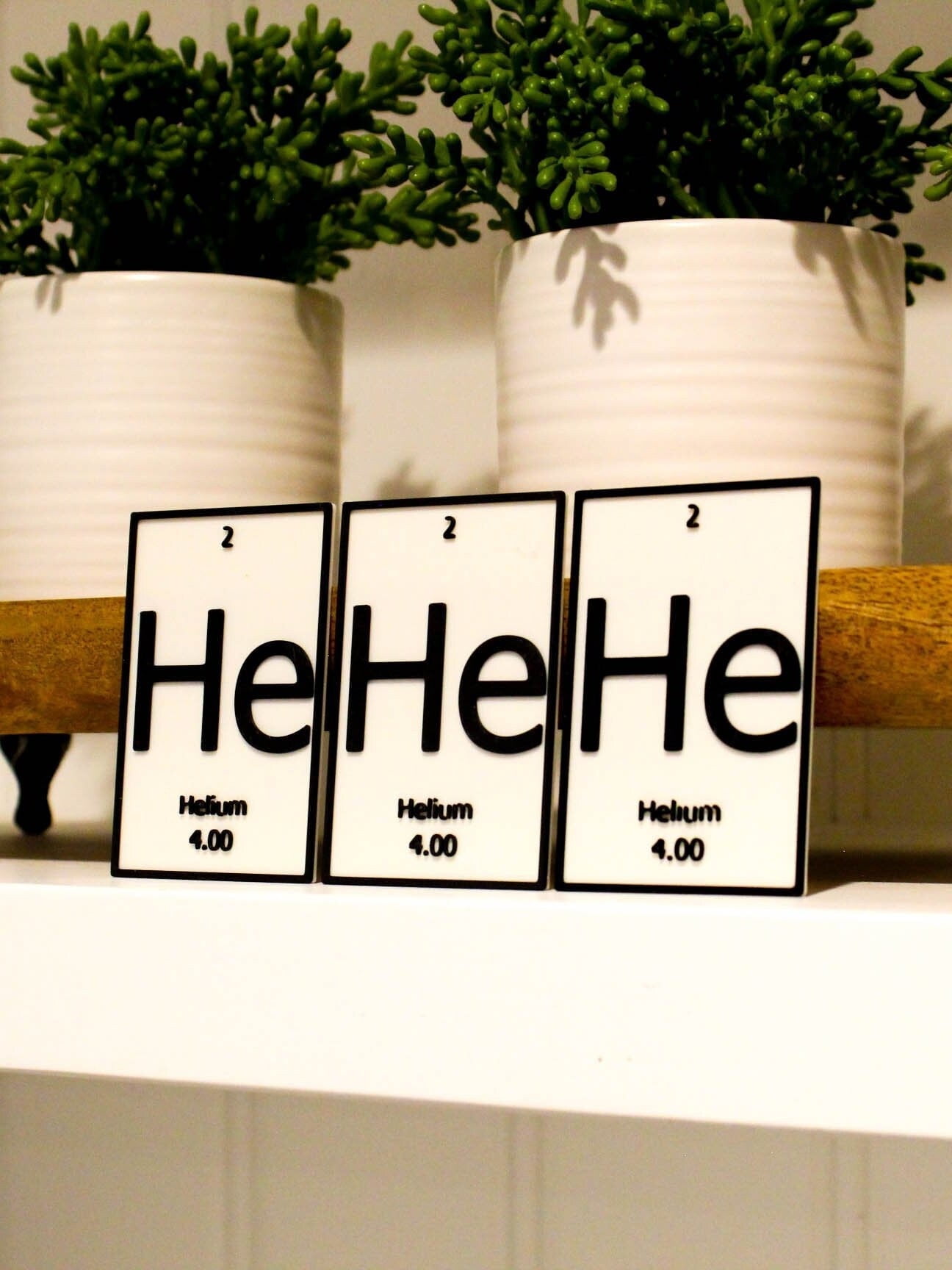 Clever Contraption HeHeHe Sign | Periodic Table-Inspired Wall or Desk ...