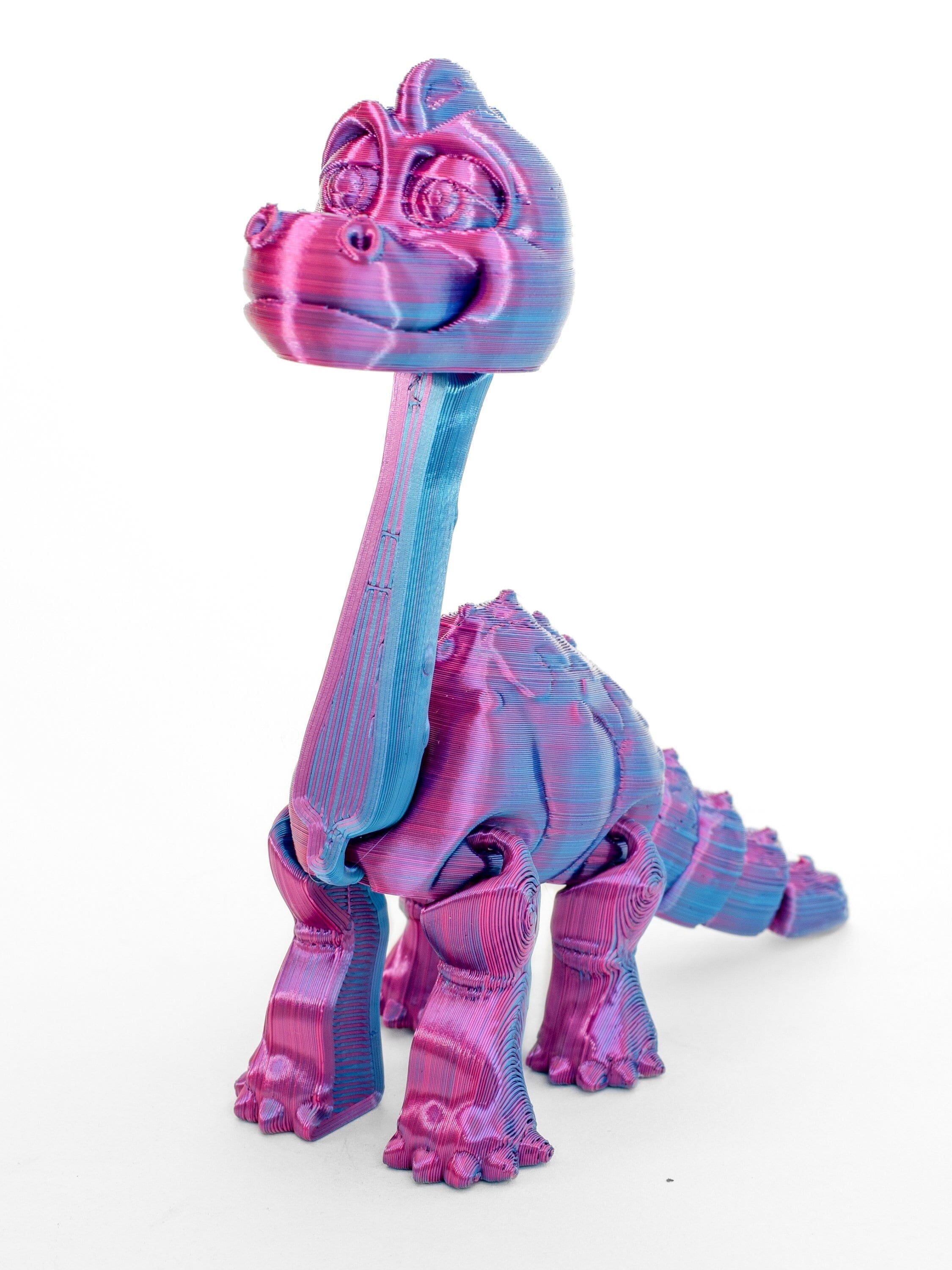 Clever Contraption Jumbo Articulated Brontosaurus Fidget Toy – 3D ...