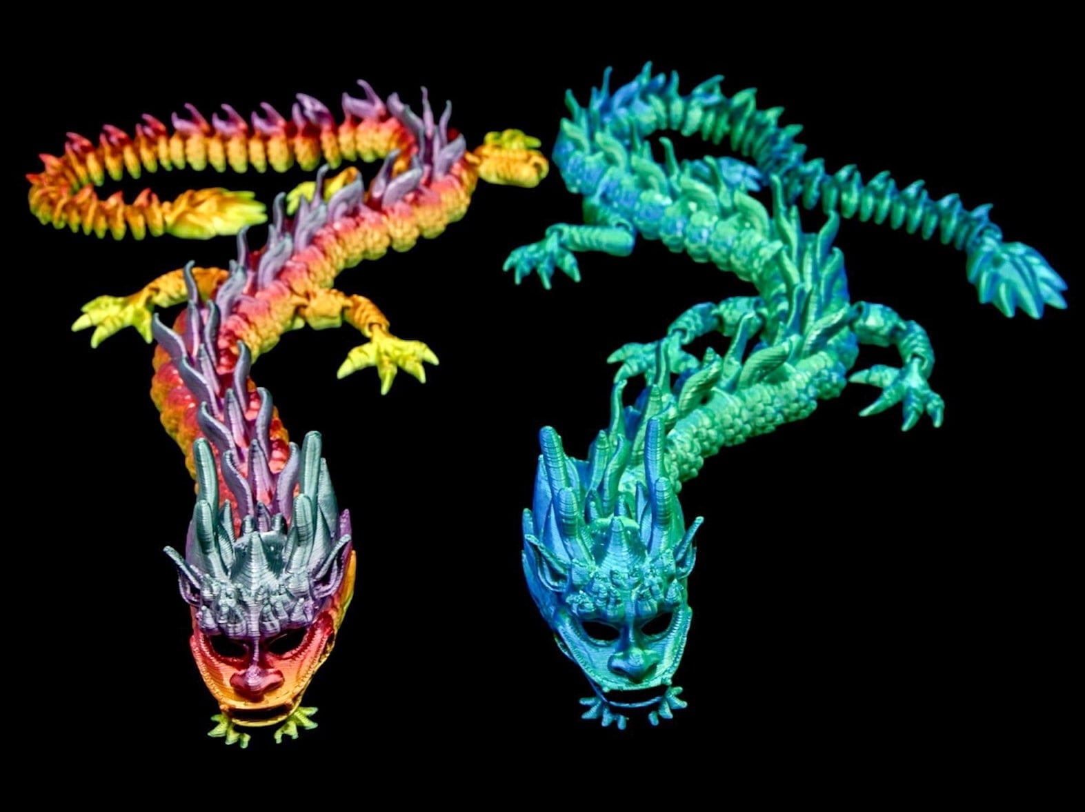 Clever Contraption Jumbo Articulating Dragon Fidget Toy – 3D Printed ...