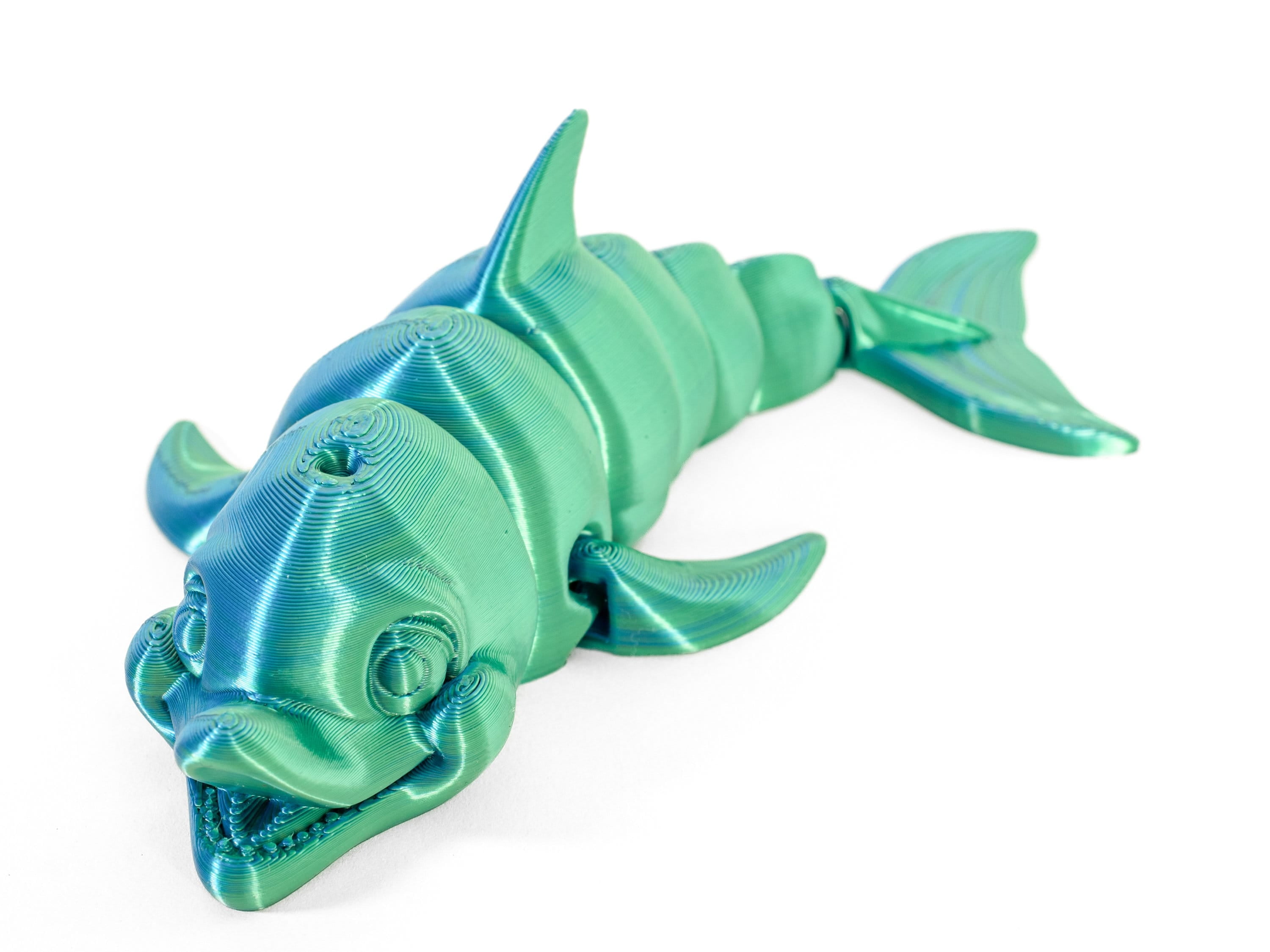 Clever Contraption Jumbo Dolphin Fidget Toy – Flexible 3D Printed ...
