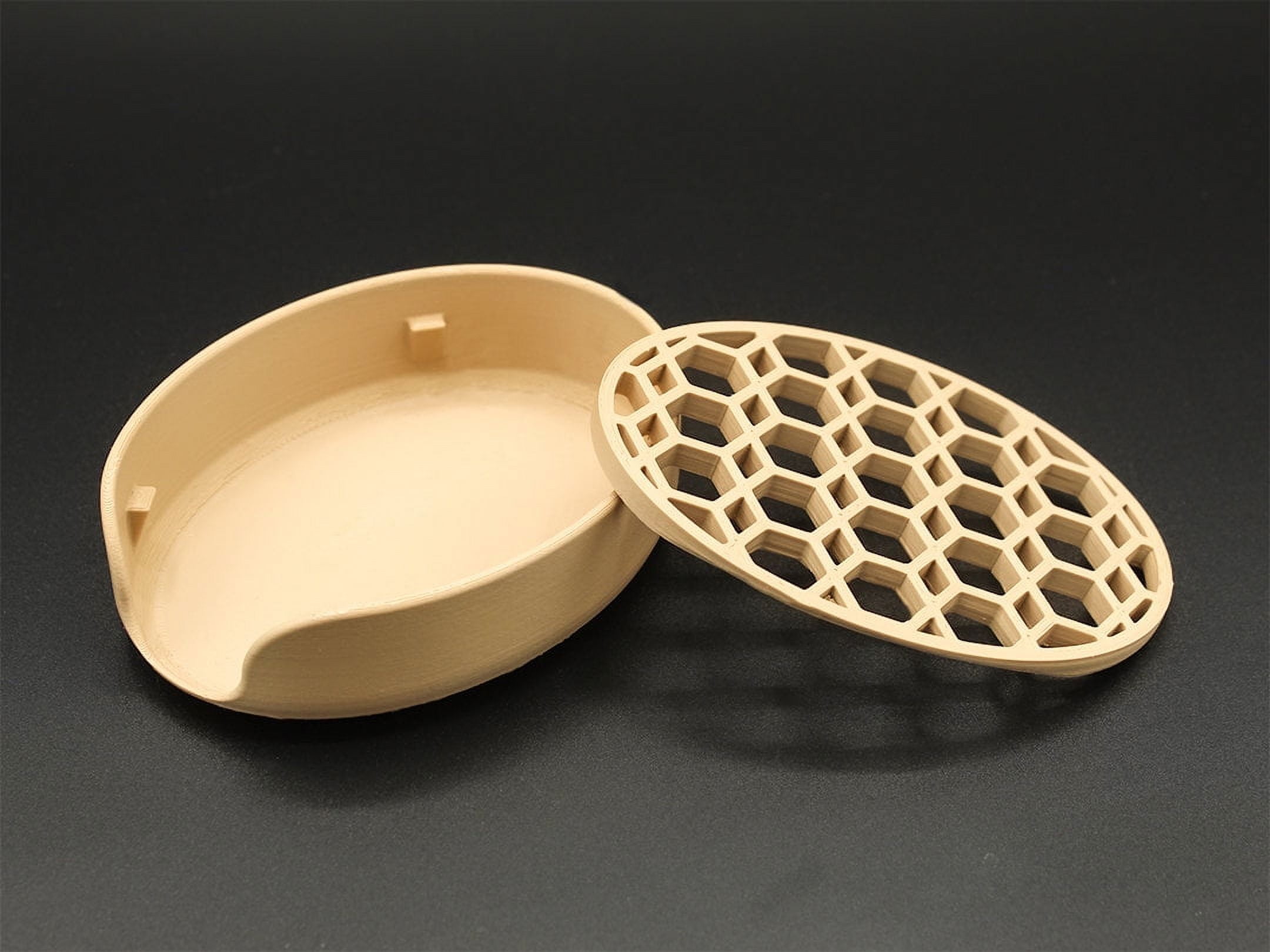 Clever Contraption Soap Dish – Removable Mesh Top, Minimalist Drainage ...