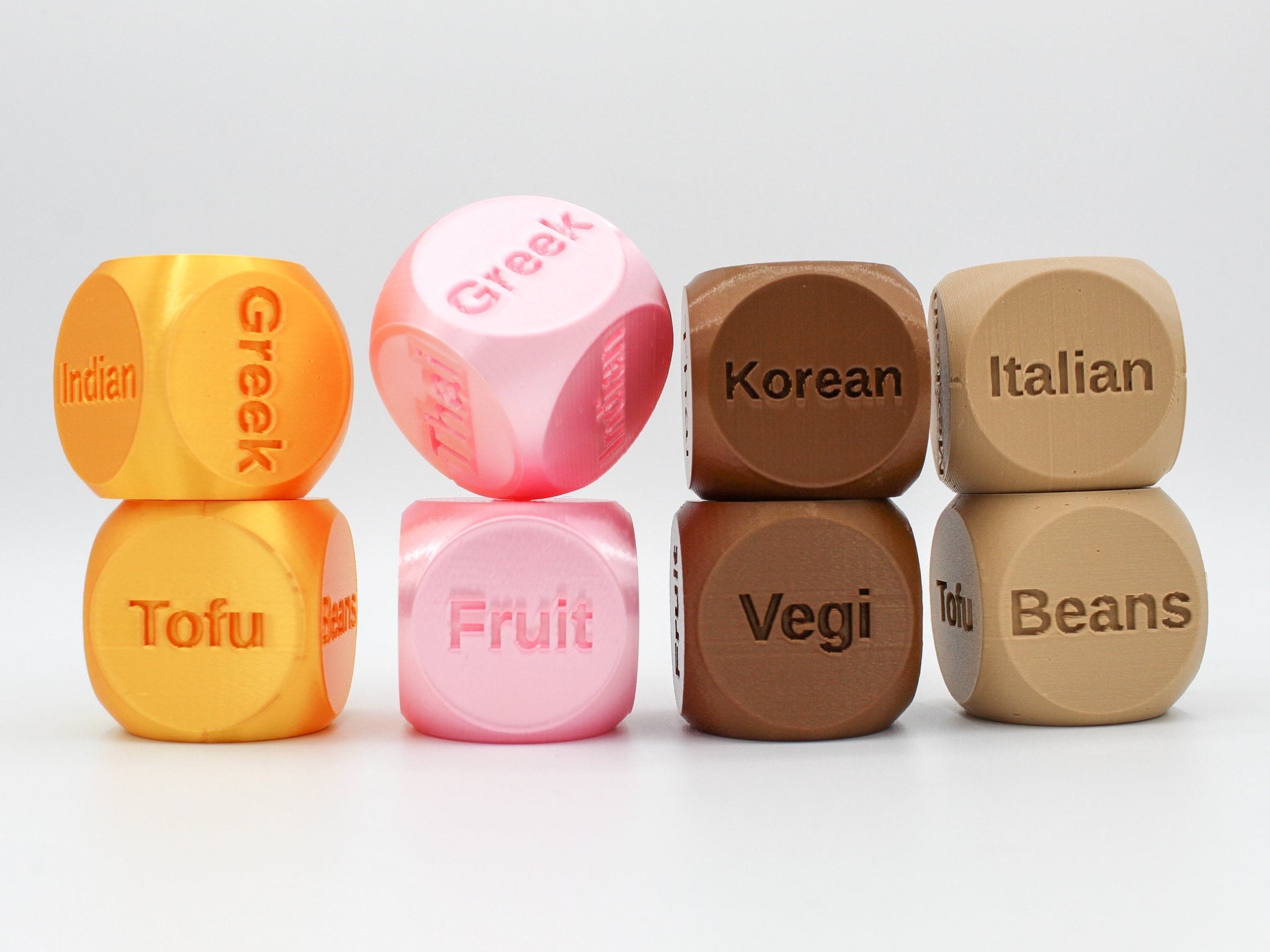 Clever Contraption Vegan Vegetarian Food Dice Set | 1.4" | Set of 2 ...