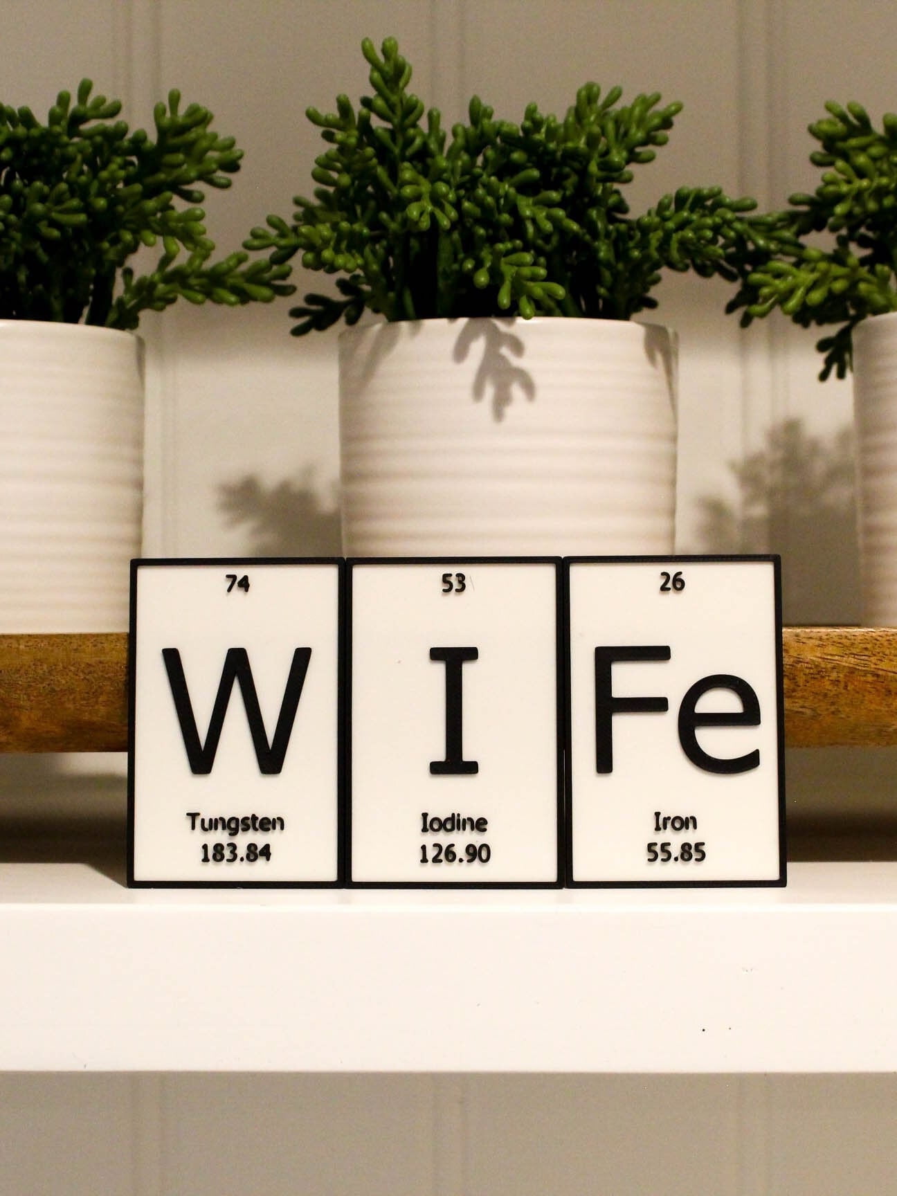 Clever Contraption Wife Sign | Periodic Table-Inspired Wall, Desk, or ...