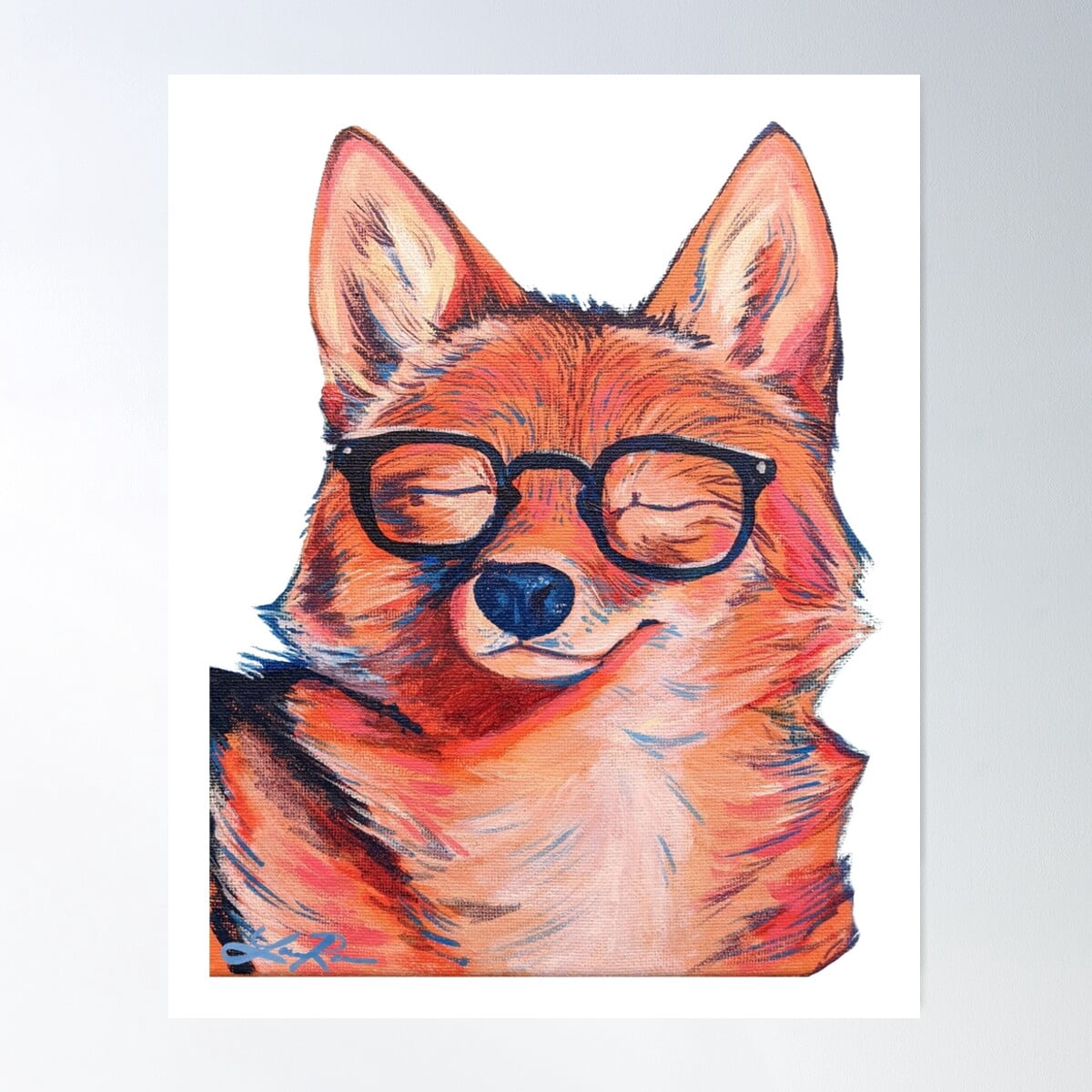 Clever Coyote 1 Poster Wall Art, Modern Wall Decor For Living Room ...