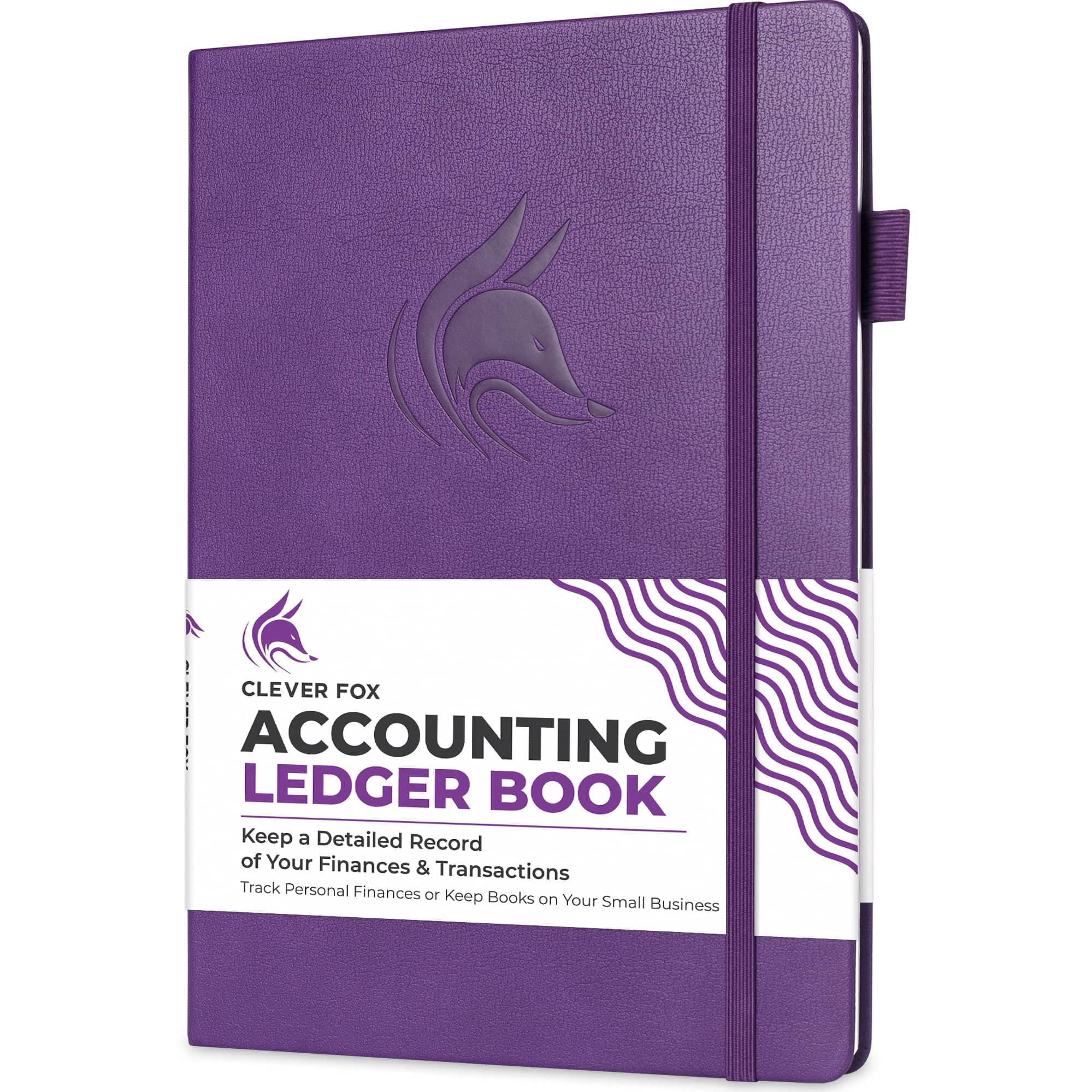 Clever Fox 7x10″ Accounting Ledger - Financial Tracker for Personal & Small Business (Purple ...