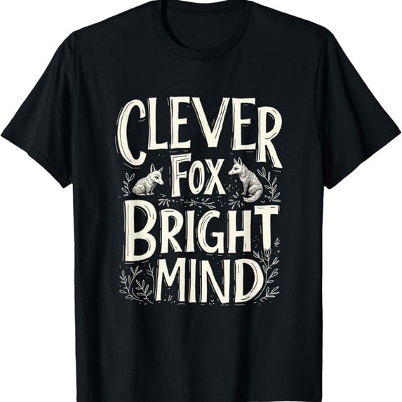 Clever Fox Bright Mind Typographic T-shtir - Walmart.com