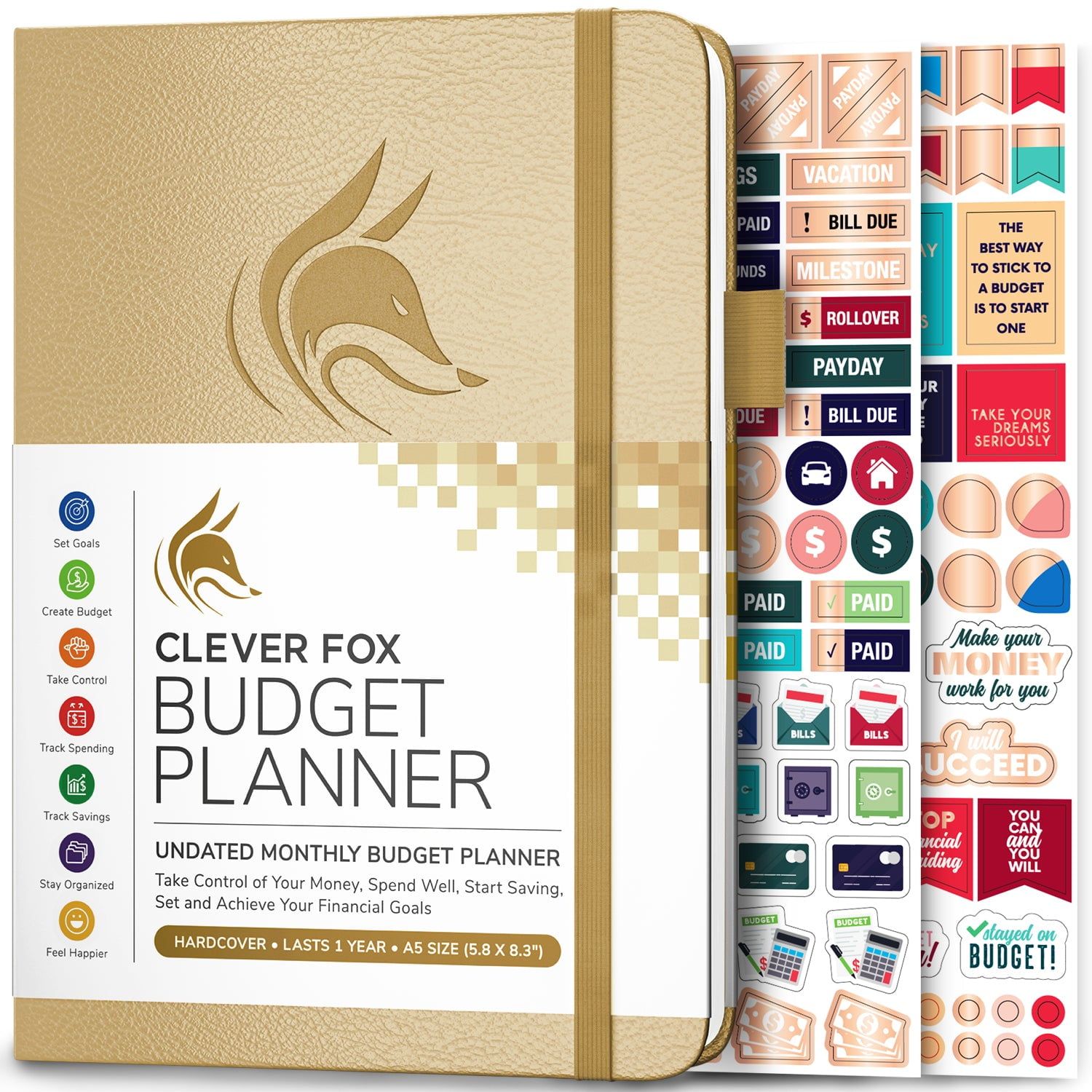 Clever Fox Budget Planner - Personal Finance Organizer & Goal Journal ...