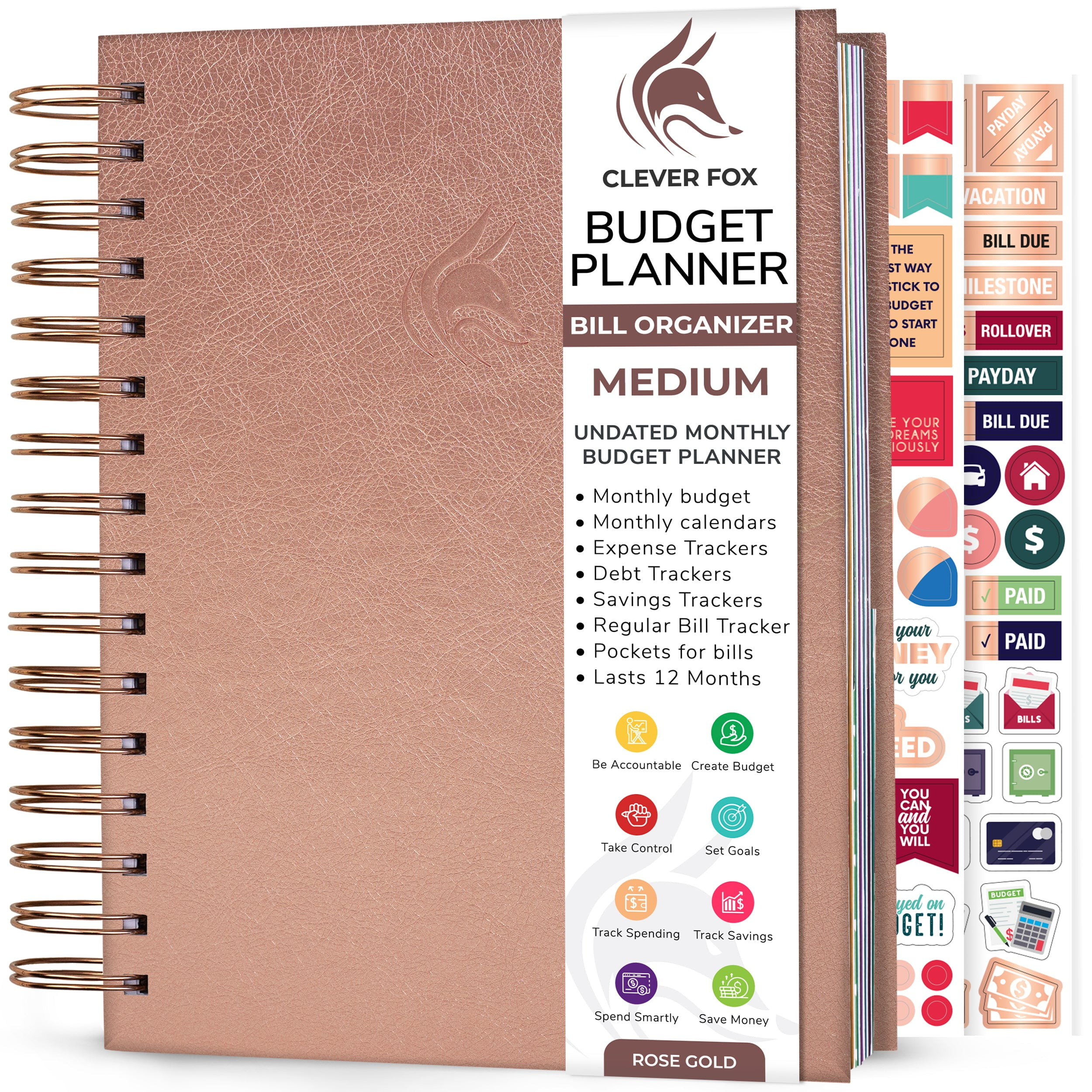 Clever Fox Financial Notebook - Budget Planner & Monthly Bill Organizer ...