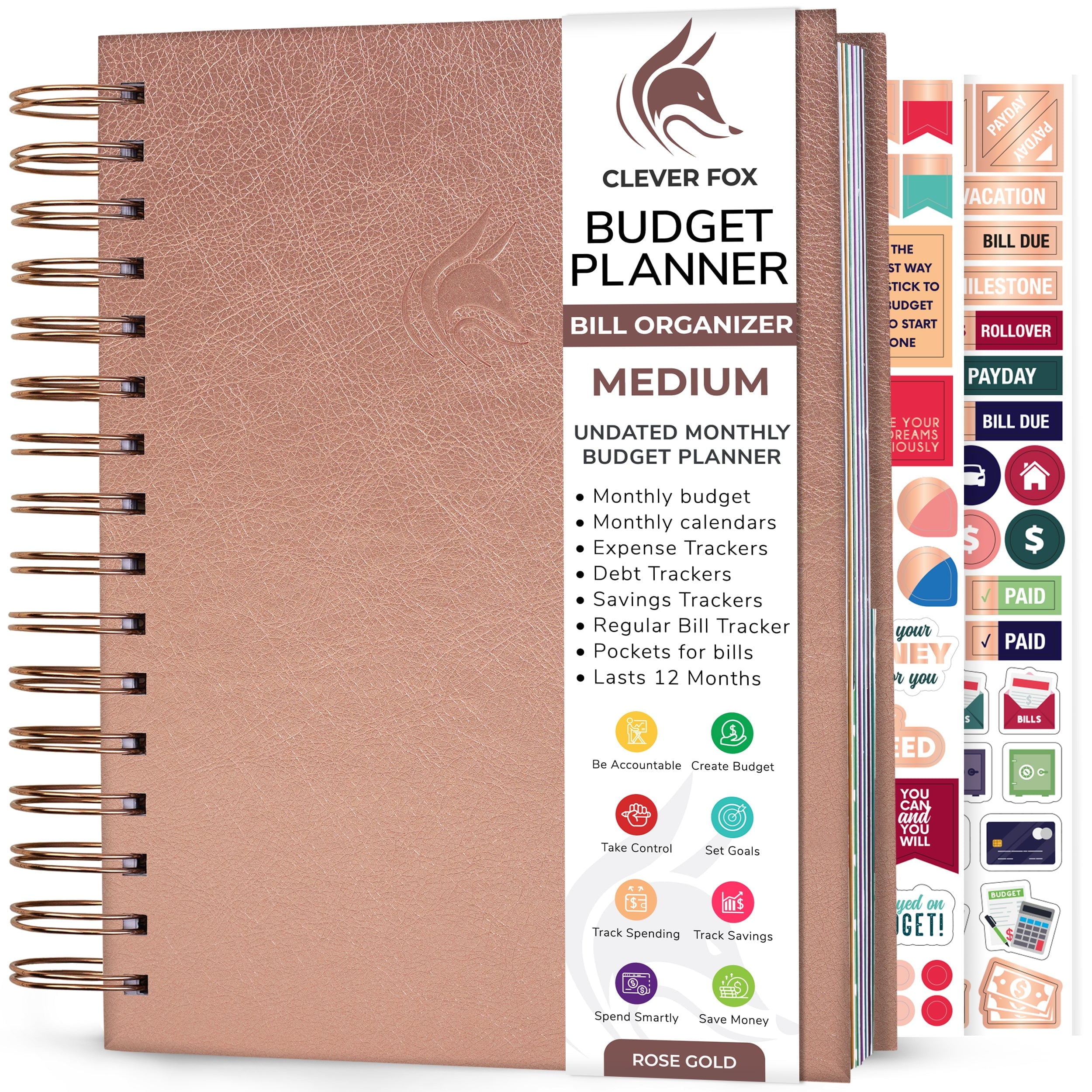 Clever Fox Financial Notebook - Budget Planner & Monthly Bill Organizer ...