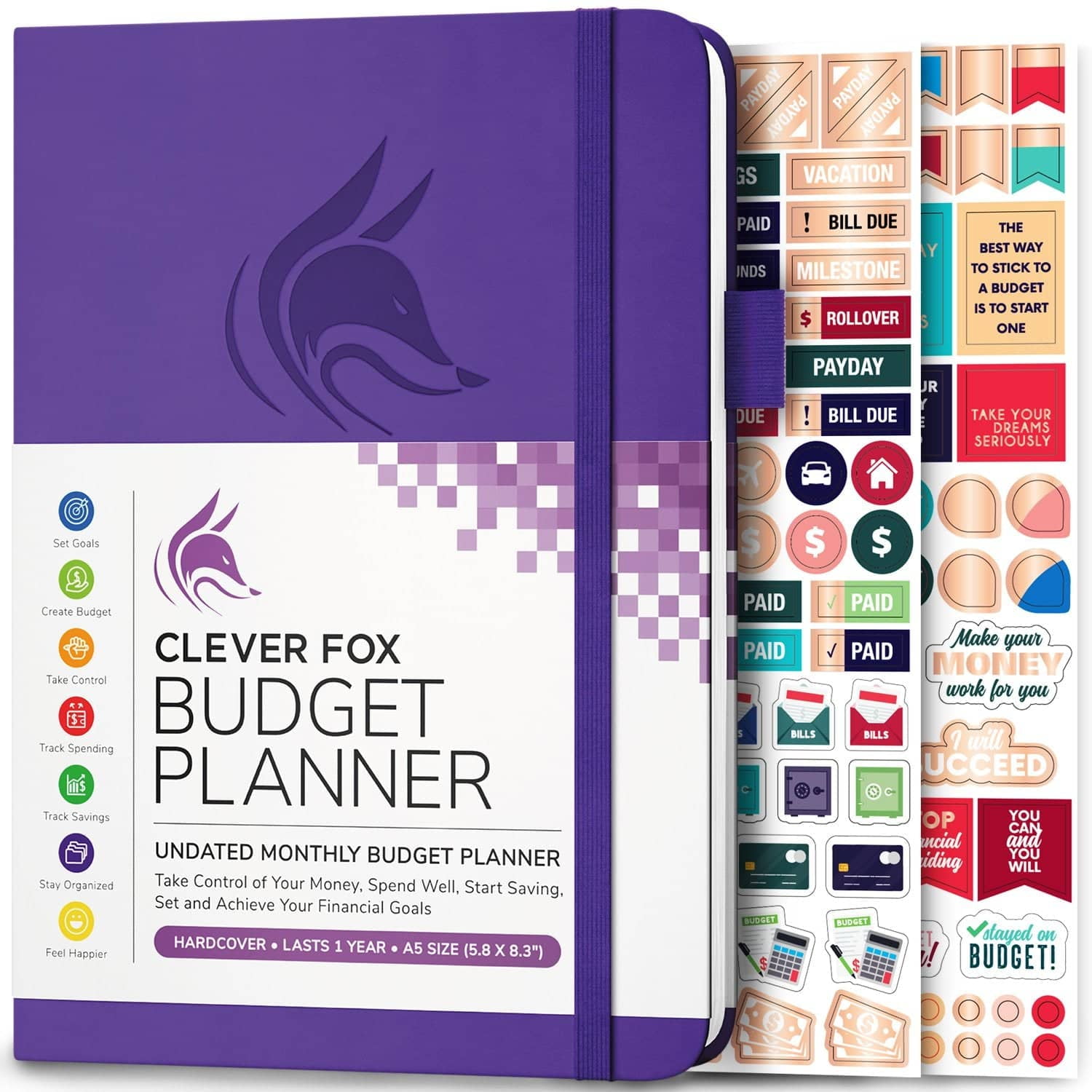 Clever Fox Budget Planner - Purple Hardcover - Walmart.com